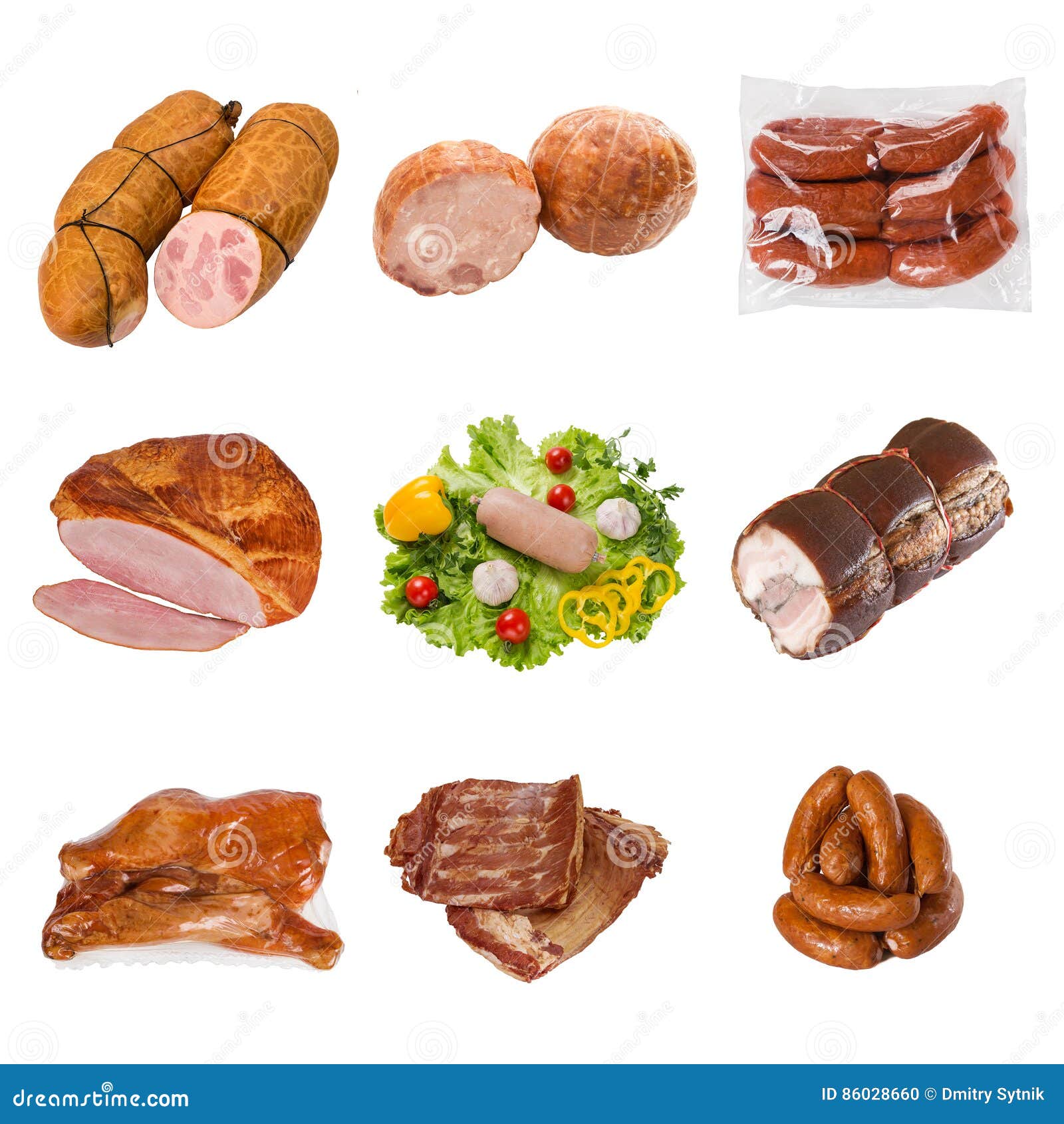 Set of a Different Meat Products Stock Photo - Image of culinary ...