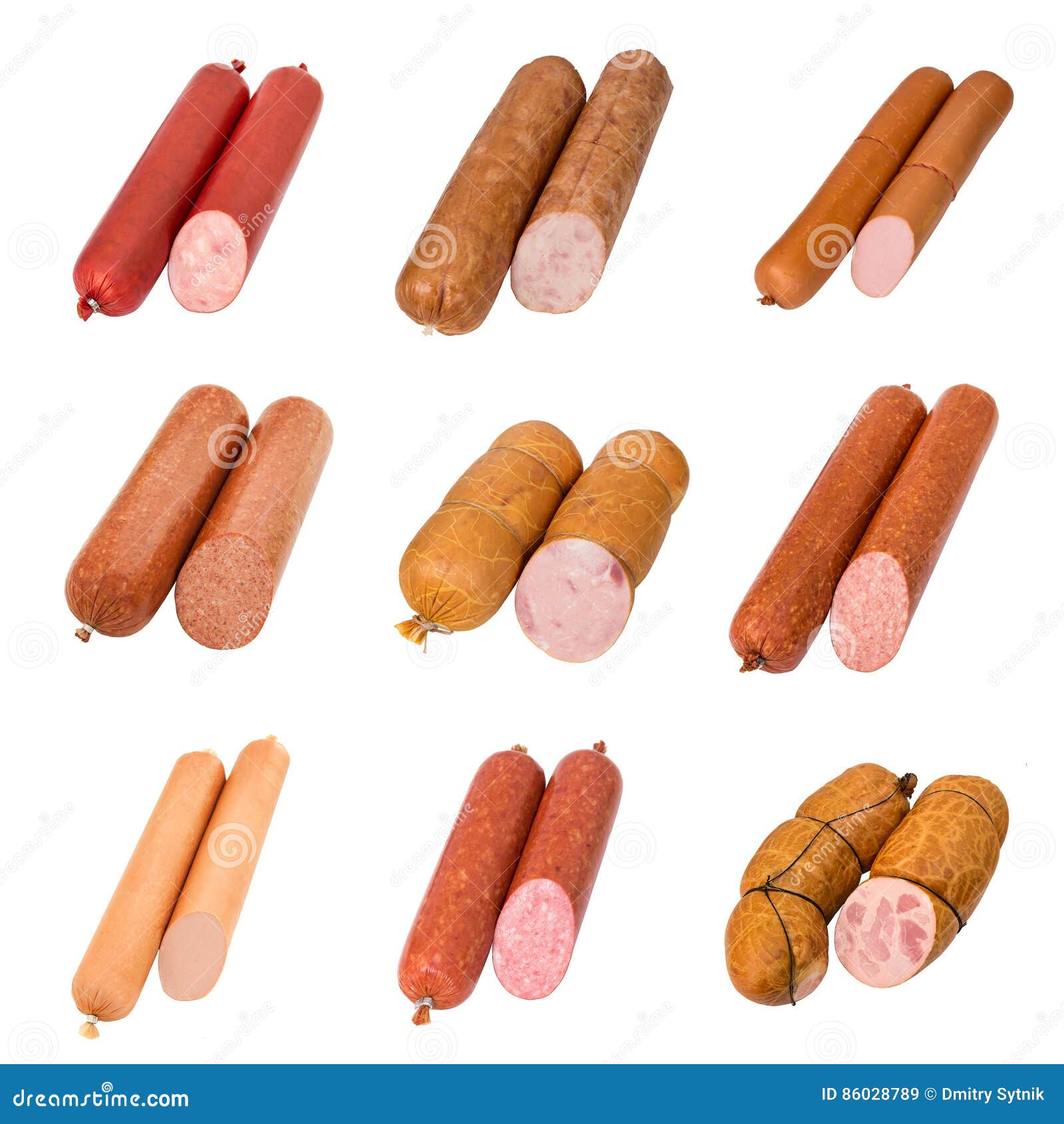Set of a Different Meat Products Stock Image - Image of meat ...