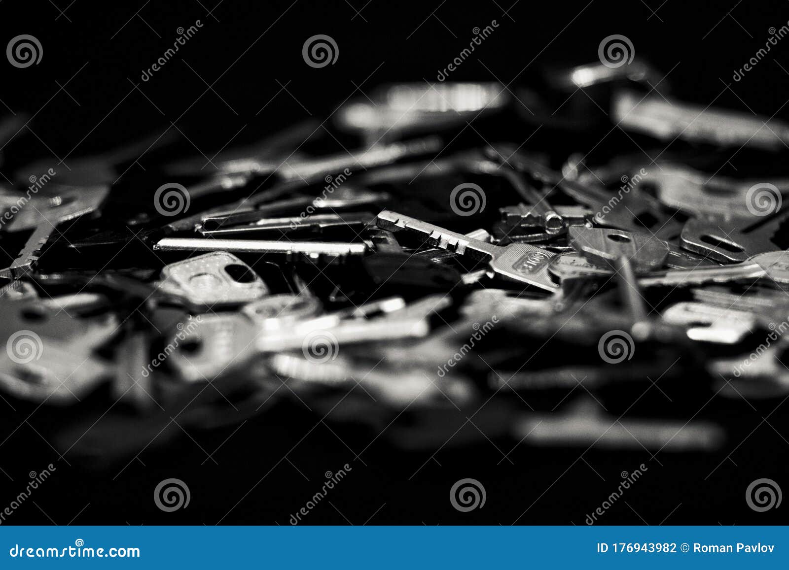 A Set of Different Metal Keys from Secret Locks Stock Photo - Image of ...