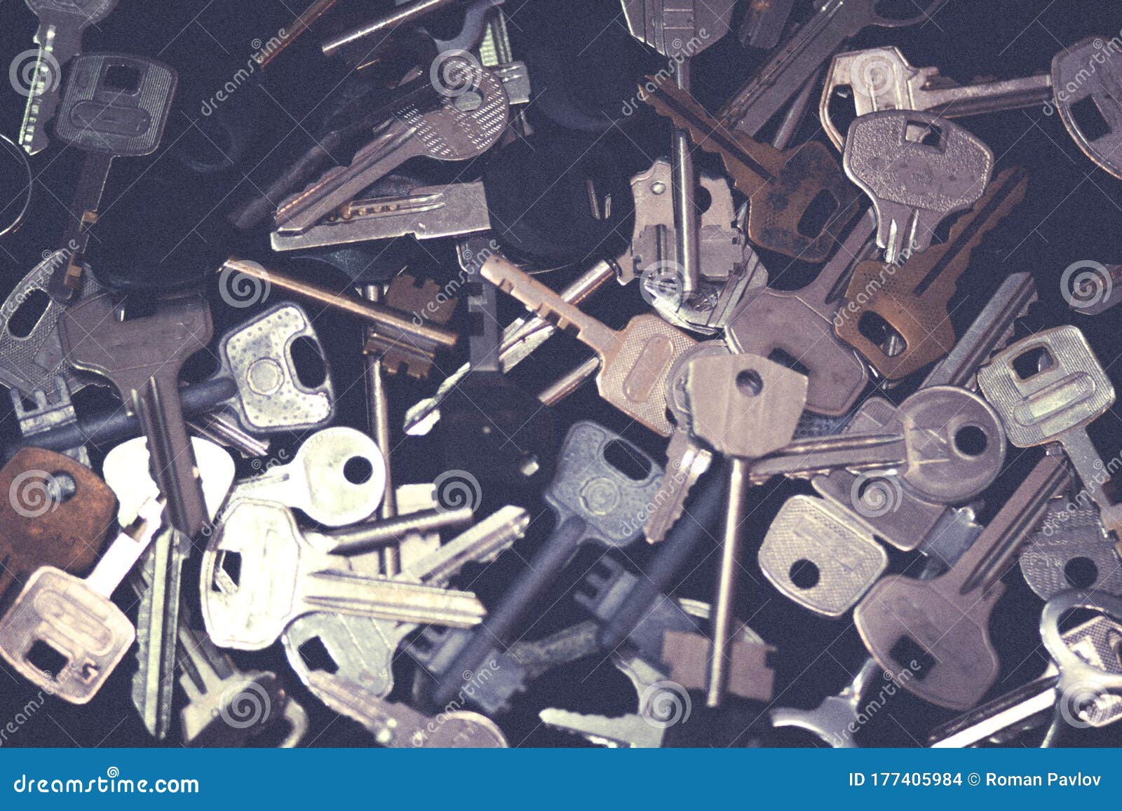 A Set of Different Metal Keys from Secret Locks Stock Photo - Image of ...