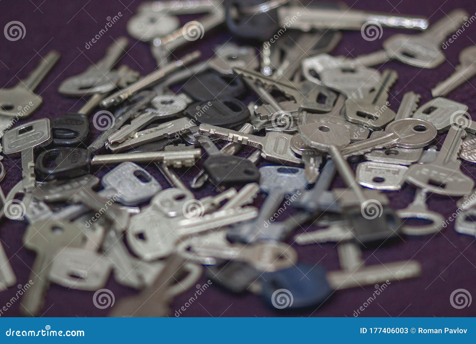A Set of Different Metal Keys from Secret Locks Stock Image - Image of ...