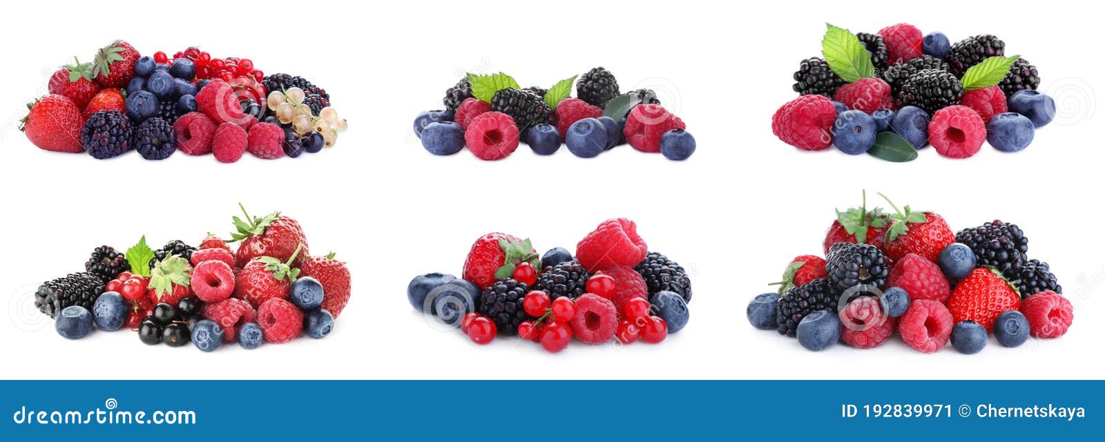 Set of Different Mixed Berries on Background, Banner Design Stock Image ...