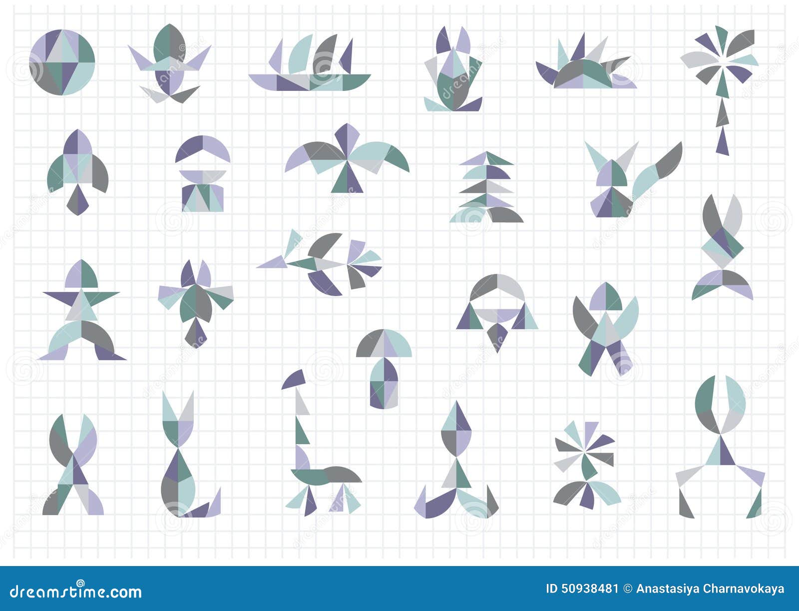 Set of Different Objects and Shapes Stock Vector - Illustration of ...