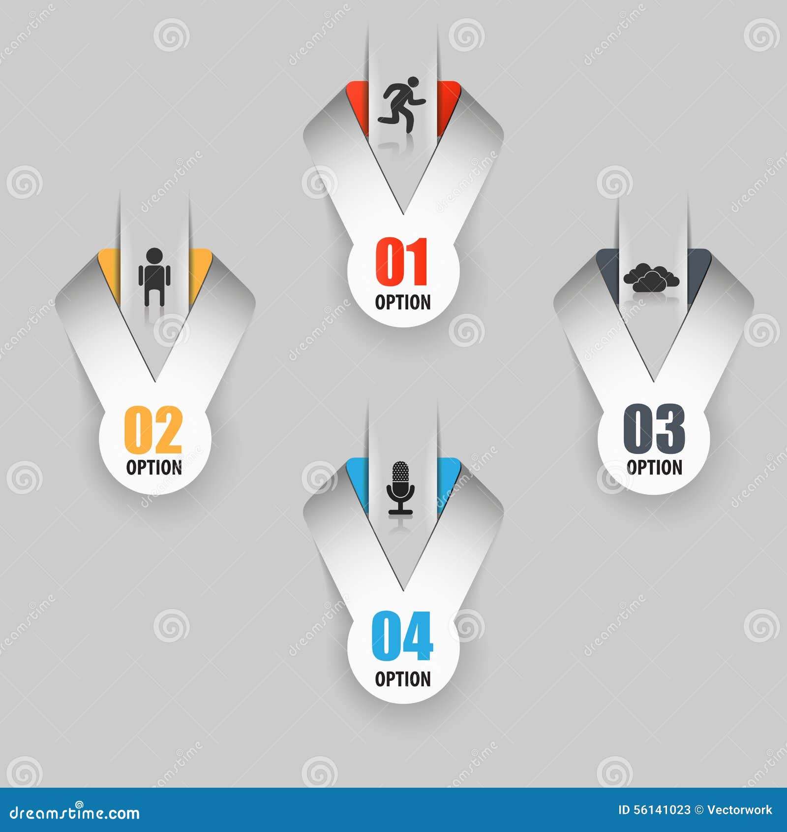 Set of Different Options for Web Stickers Stock Vector - Illustration ...