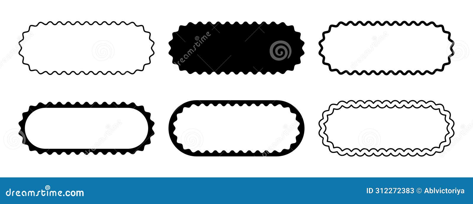 Banner With Scalloped Bunting. Clipart Image Isolated On White Vector ...