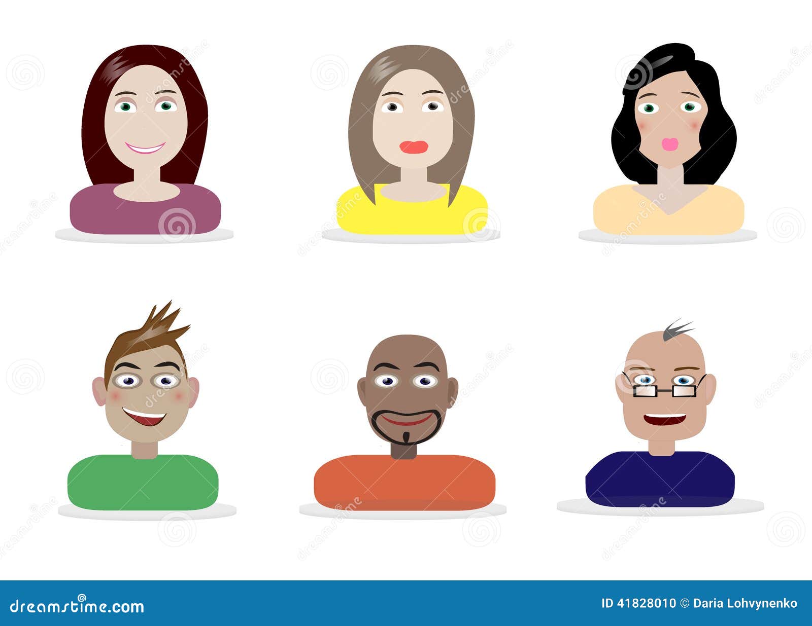 Set of Different People Characters Stock Vector - Illustration of baby ...