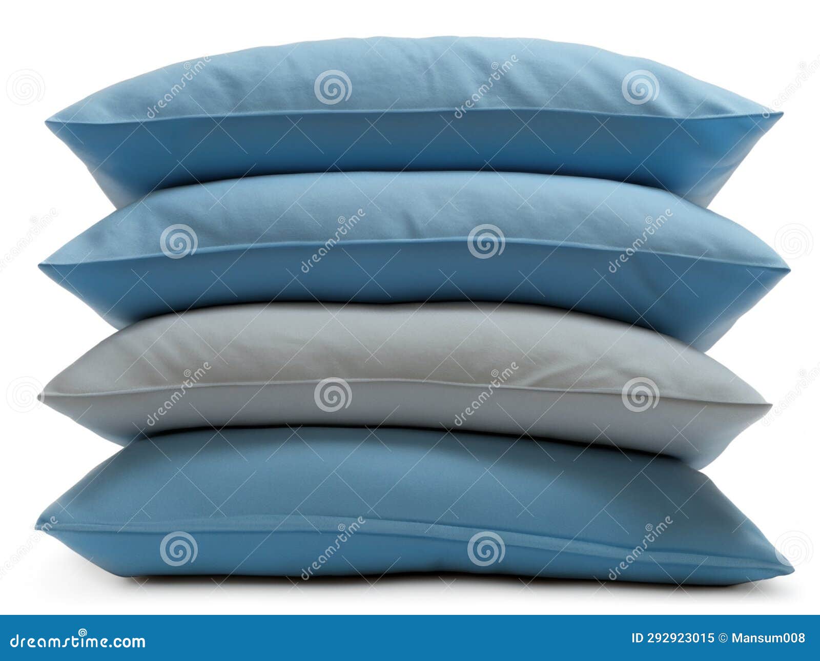 Set of Different Pillows on White Background Stock Image - Image of ...