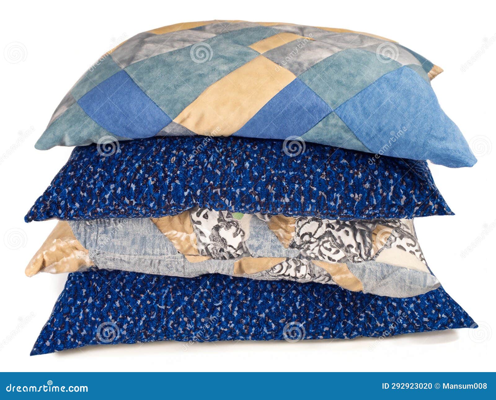 Set of Different Pillows on White Background Stock Photo - Image of ...