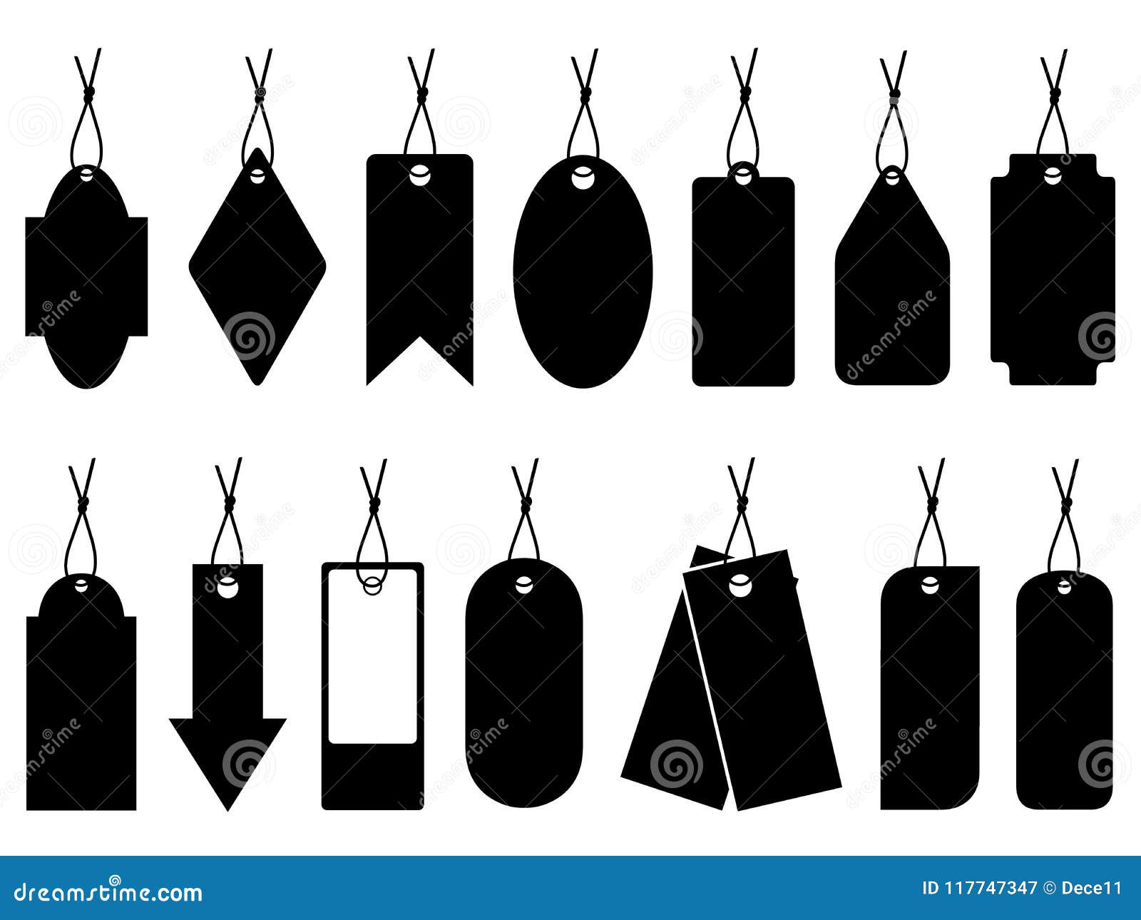 Set of Different Price Tags Stock Vector - Illustration of empty ...