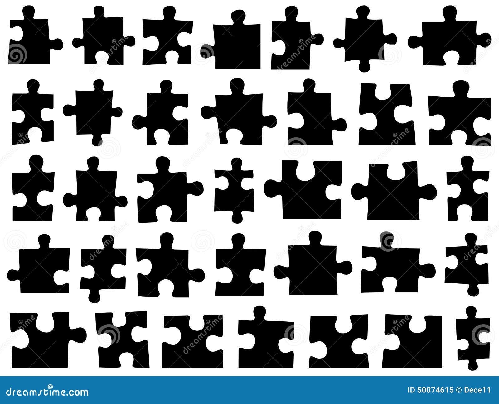 Set Of Puzzle Pieces Jigsaw Business Infographics Vector Illustration ...