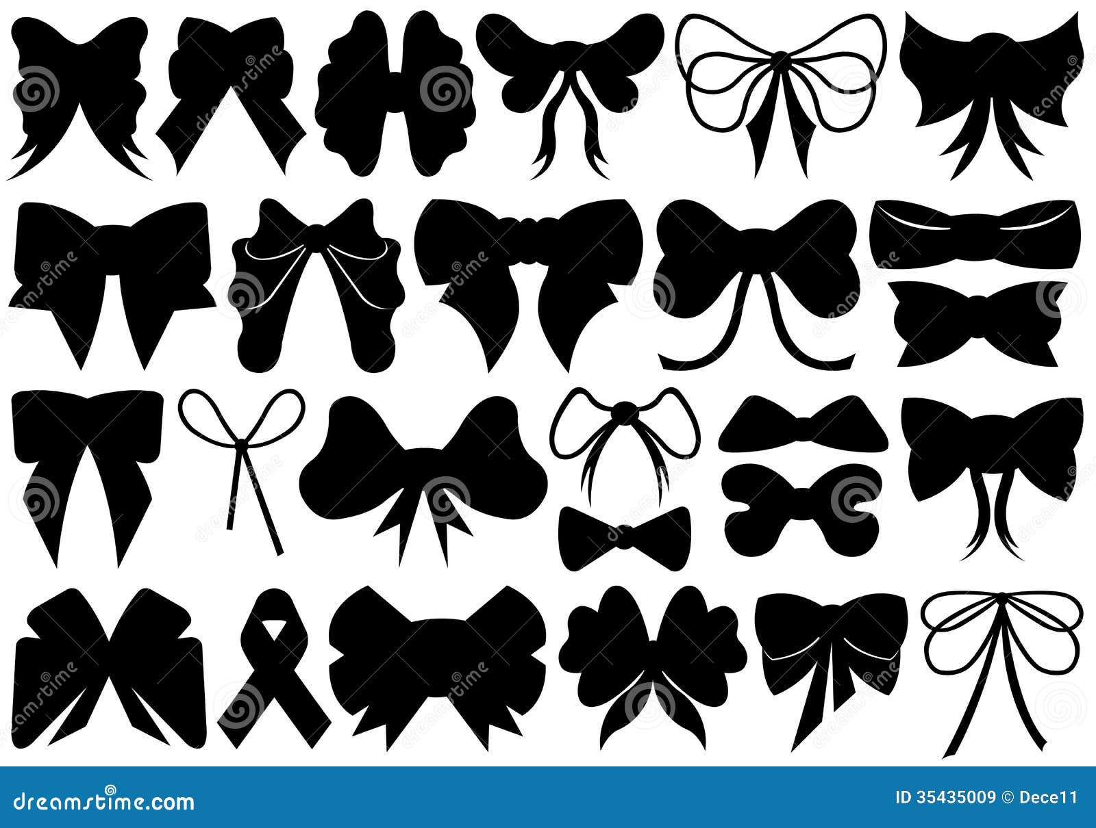 Set of different ribbons stock vector. Illustration of shape - 35435009