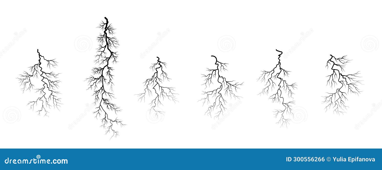 Set of Different Roots, Plant Root System Stock Illustration ...