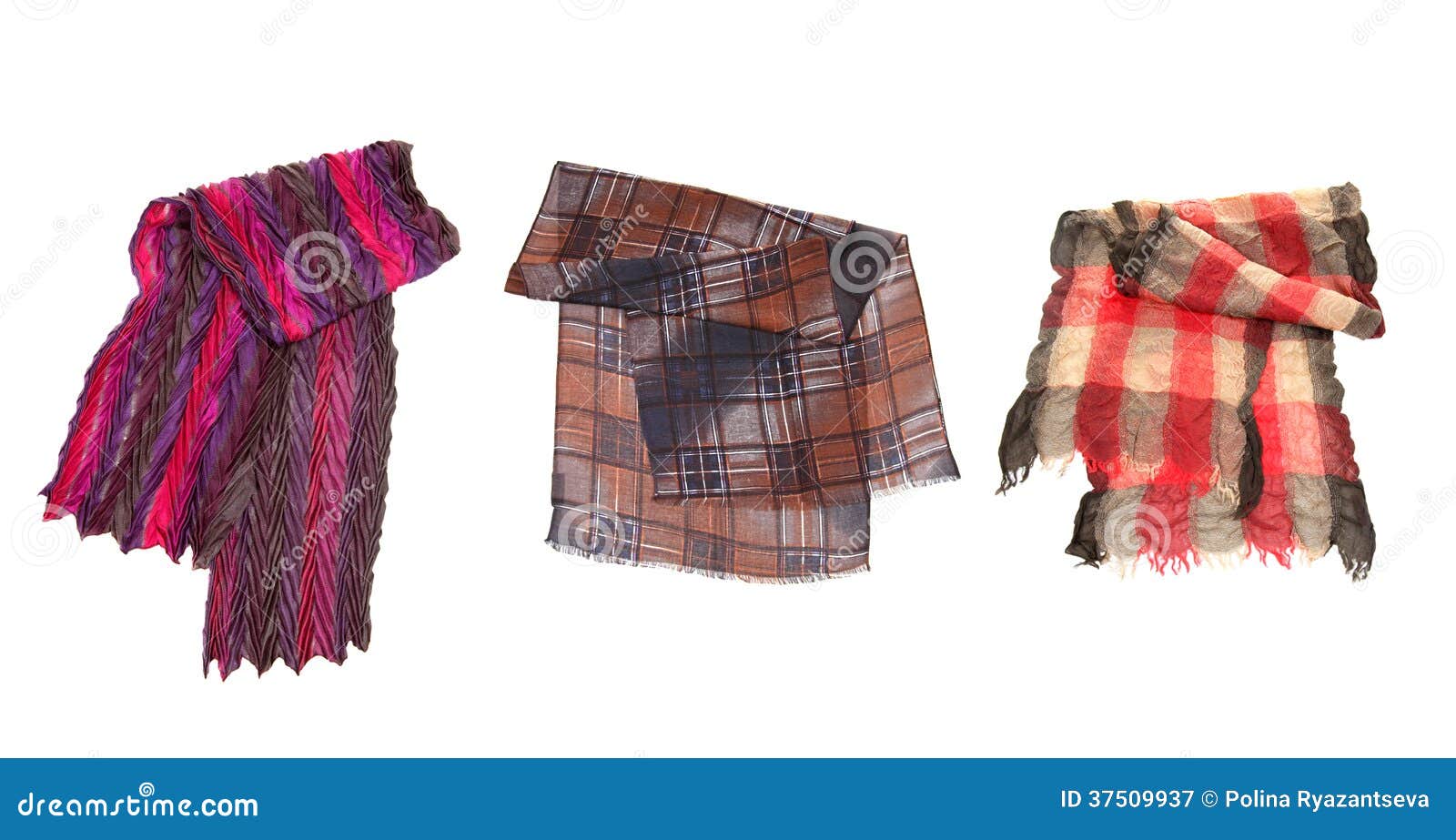 Set of different scarfs stock image. Image of cotton - 37509937