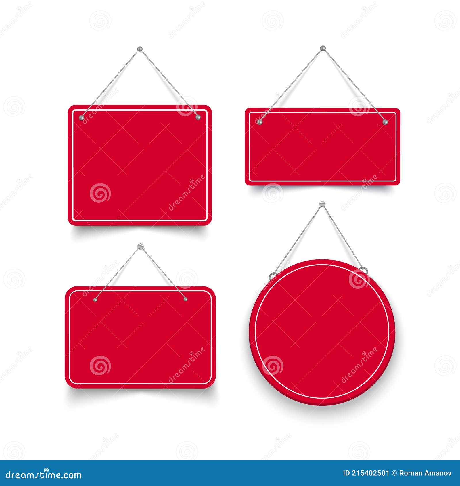 Set of Different Shape Signboards Stock Vector - Illustration of text ...