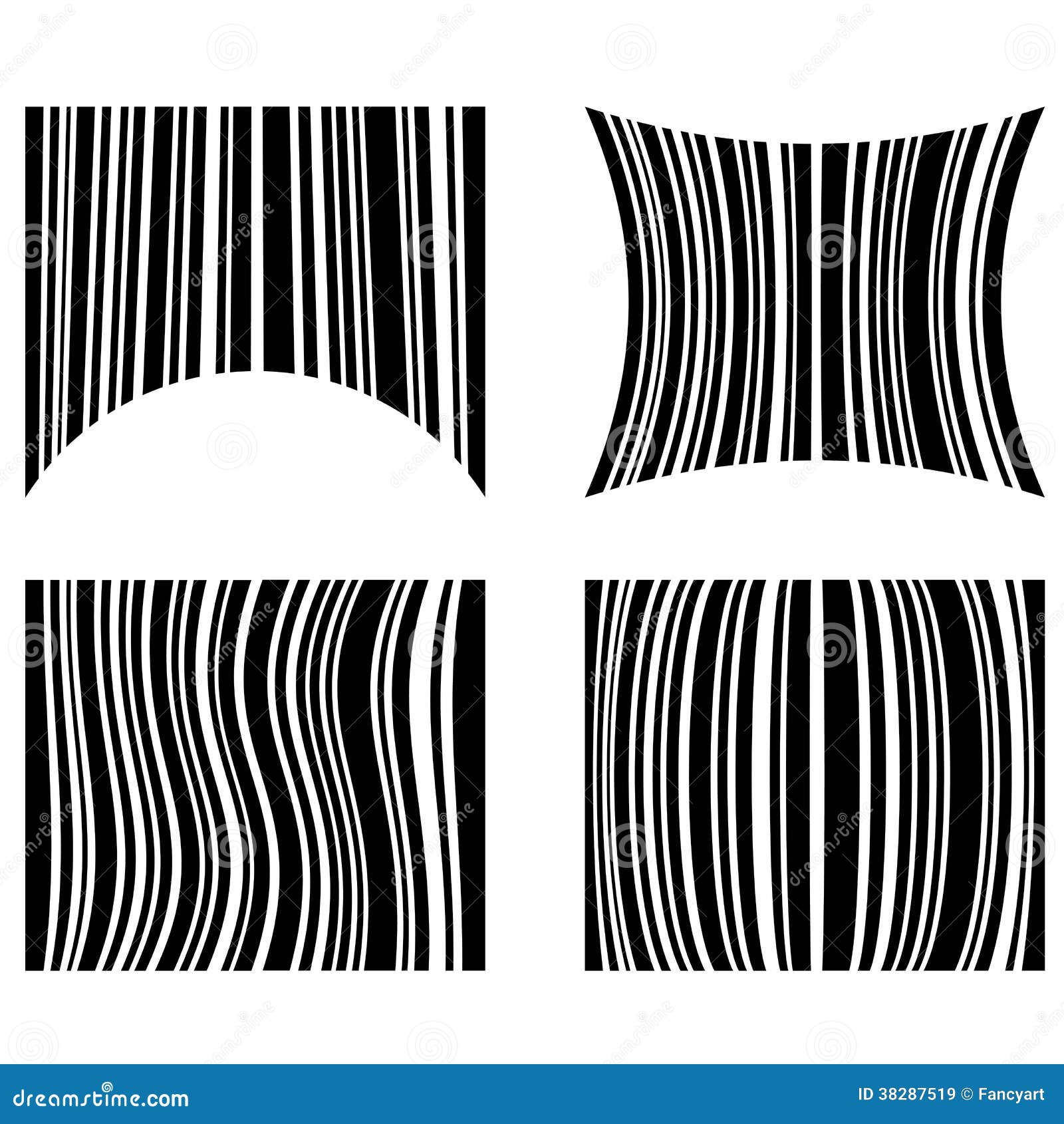 Set of Different Shaped Bar Codes Stock Vector - Illustration of ...