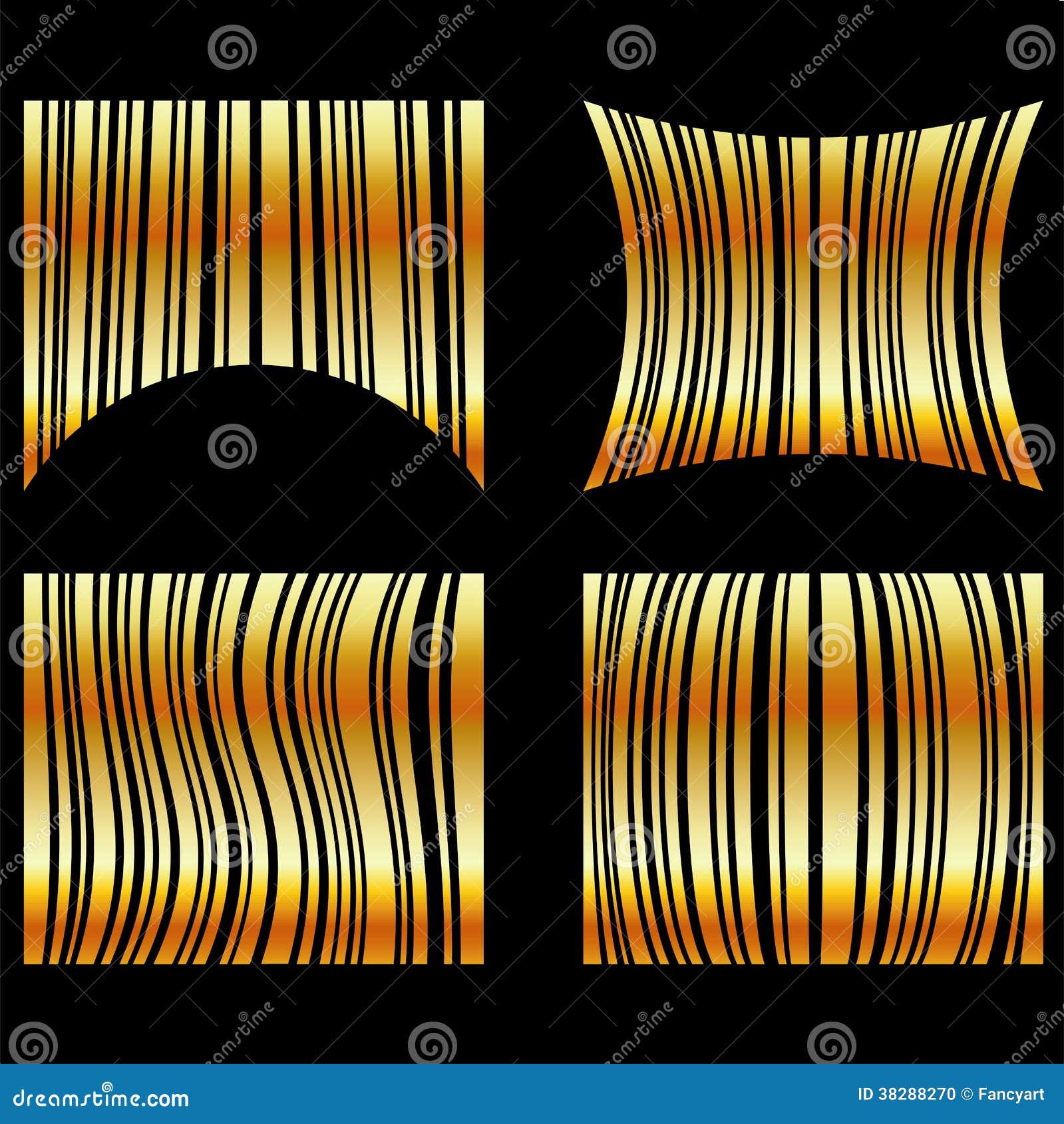 Set of Different Shaped Bar Codes Stock Vector - Illustration of laser ...