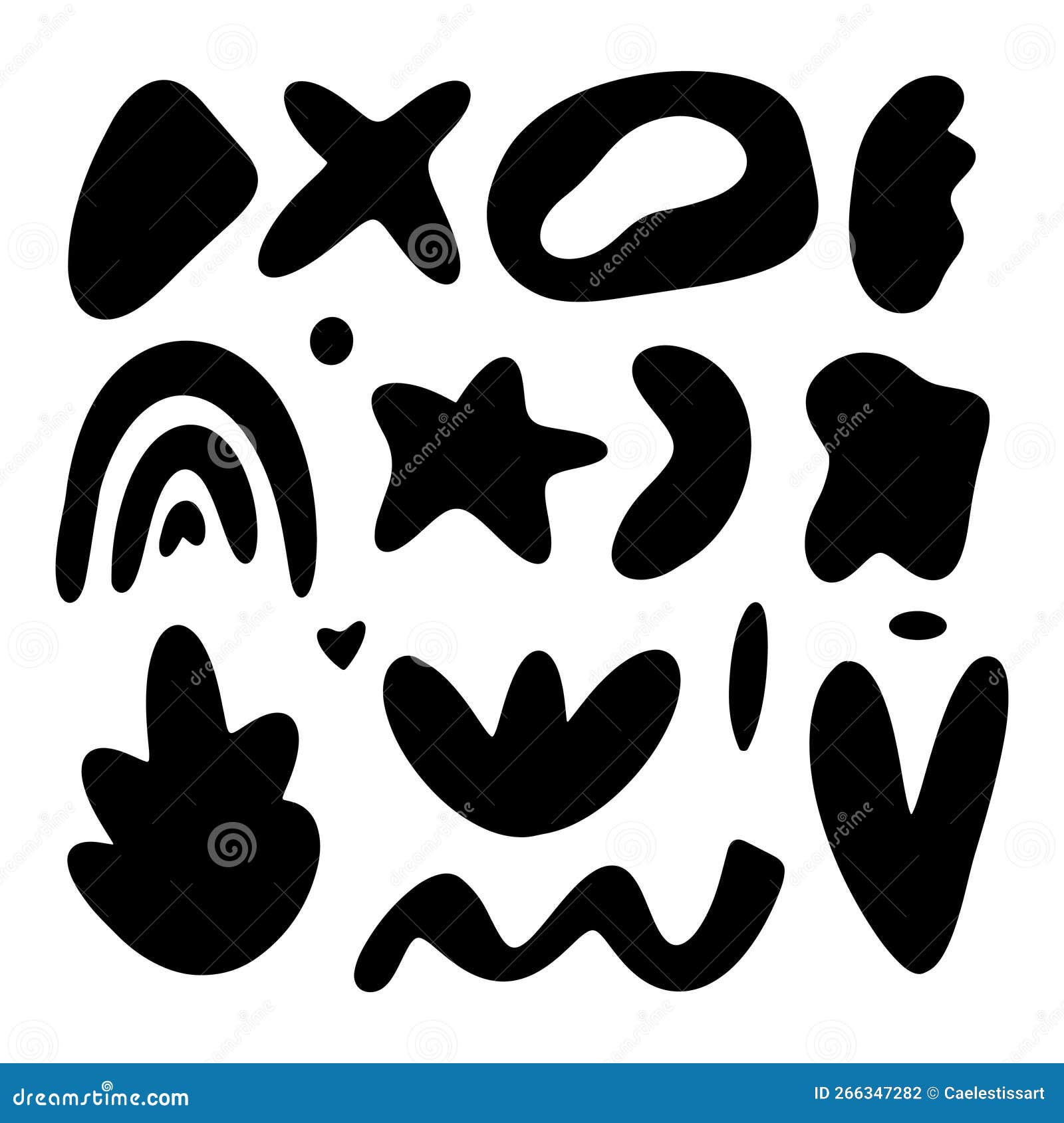 Set of Different Simple Organic Shapes. Vector Design Elements Stock ...