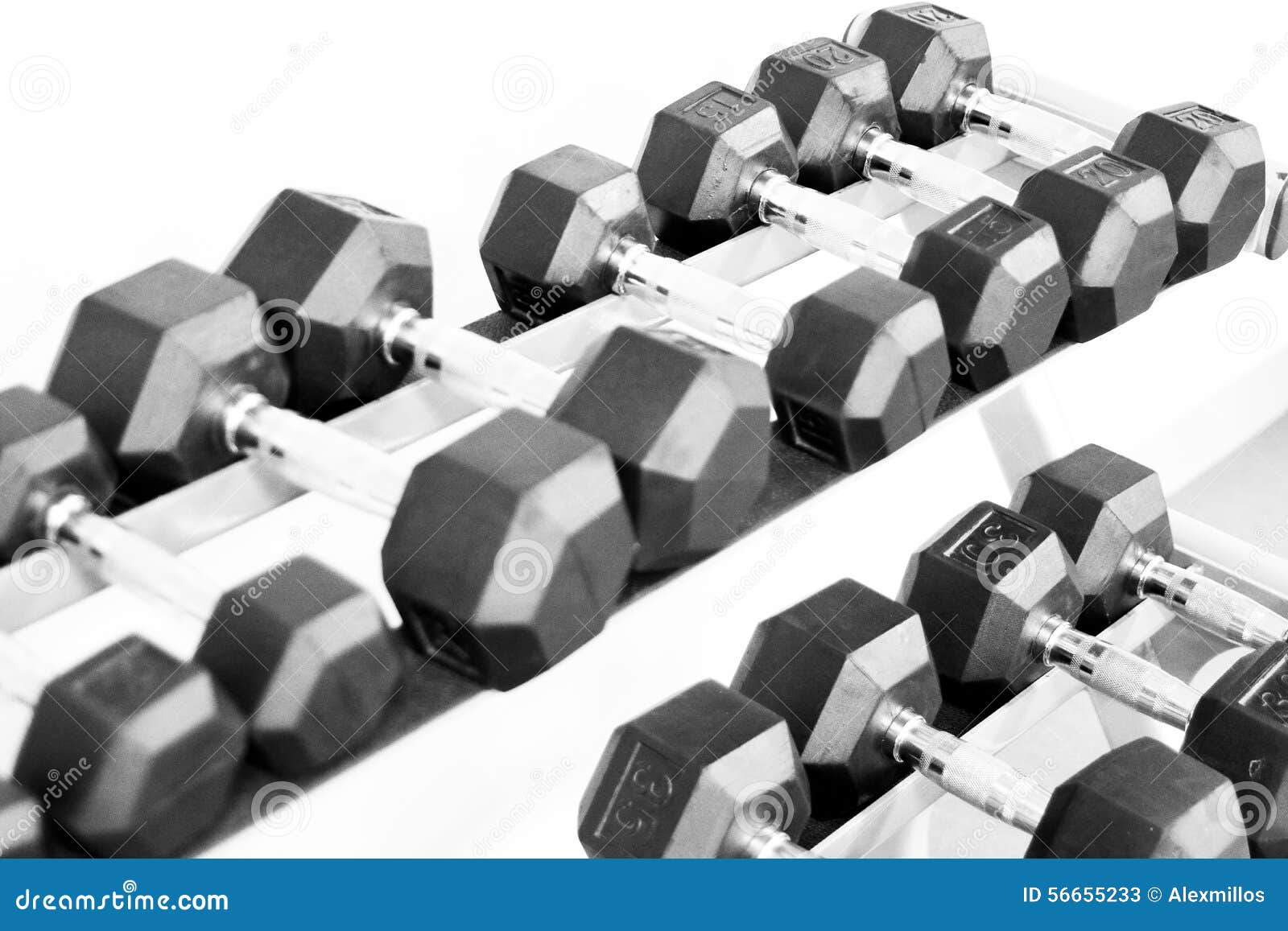Set of Different Size Weights on a Table Stock Image - Image of focus ...