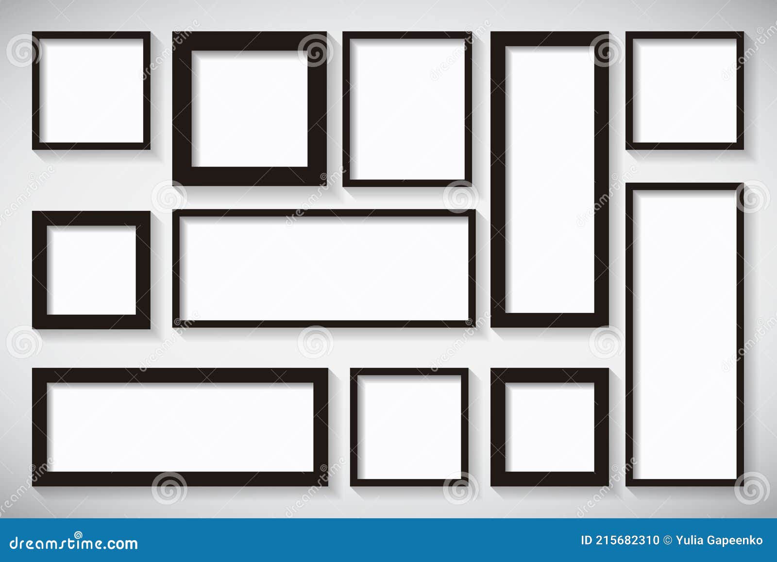 Set of Different Sizes of Frames for Photos, Exhibitions and Brochures ...