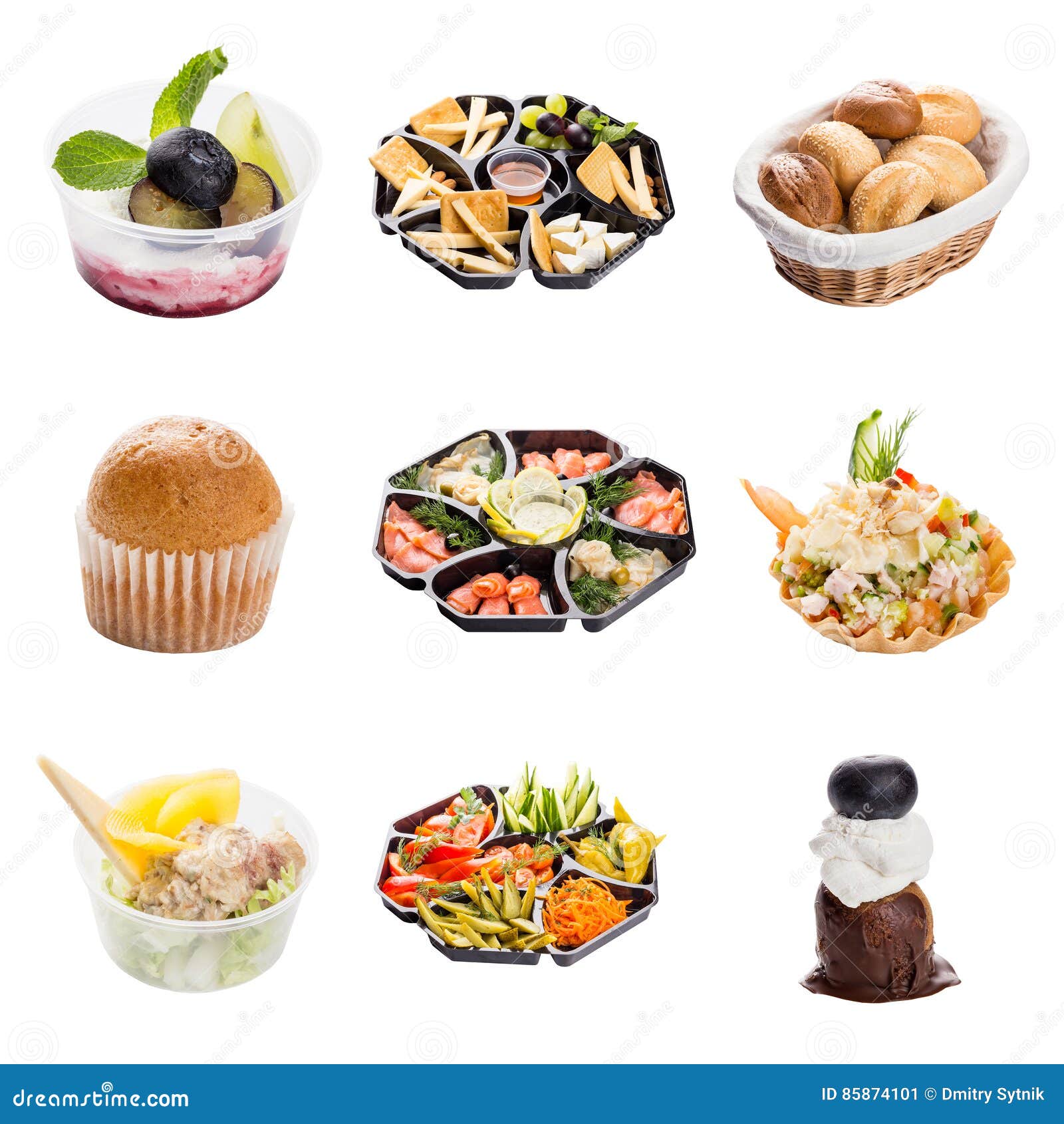Set of a Different Snacks for Catering Service Stock Image - Image of ...