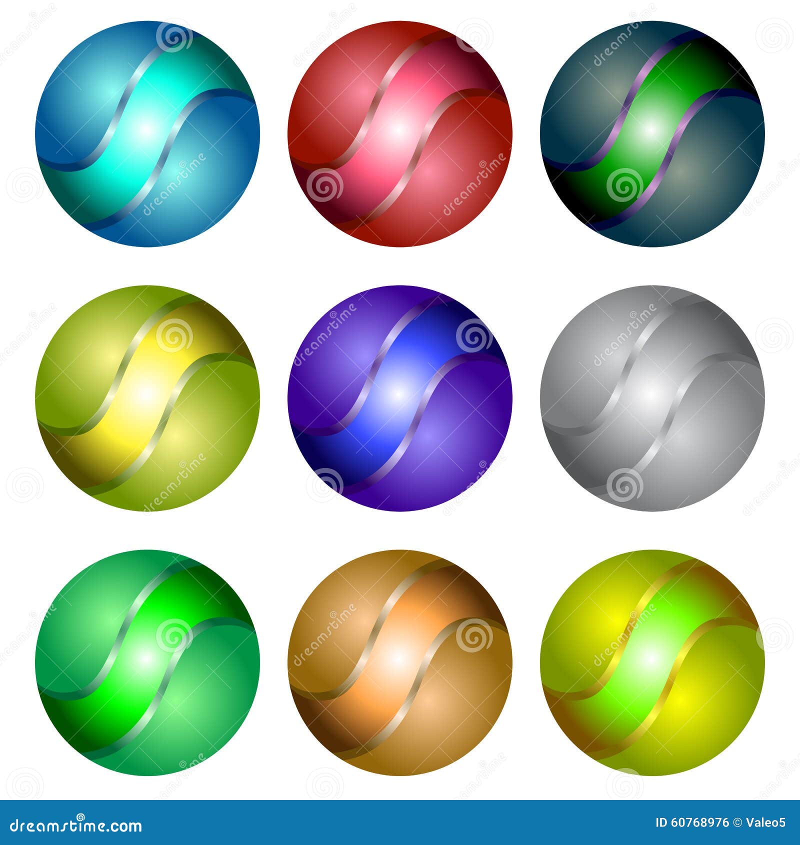 Set of Different Spheres stock illustration. Illustration of graphic ...