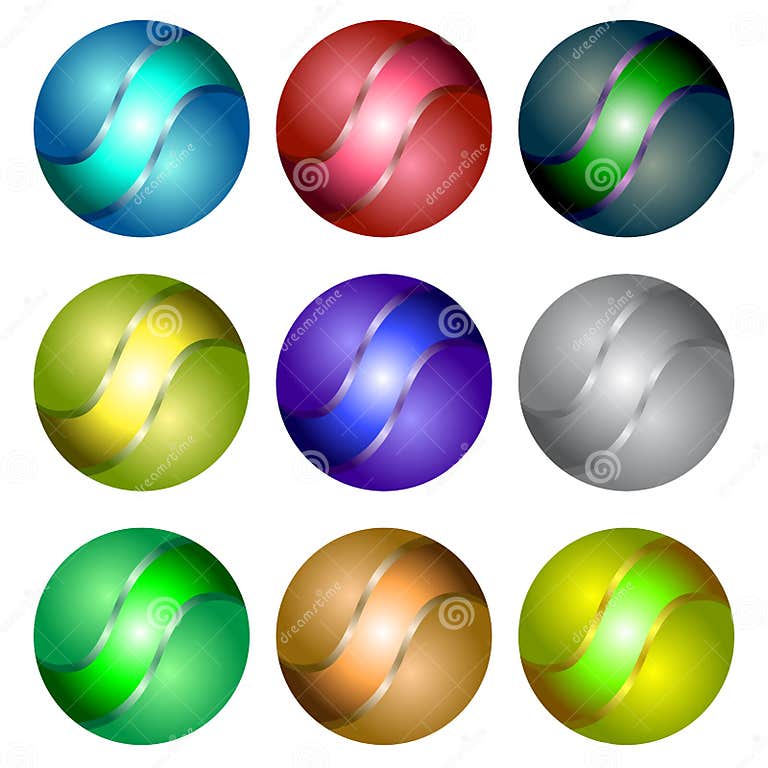 Set of Different Spheres stock illustration. Illustration of graphic ...