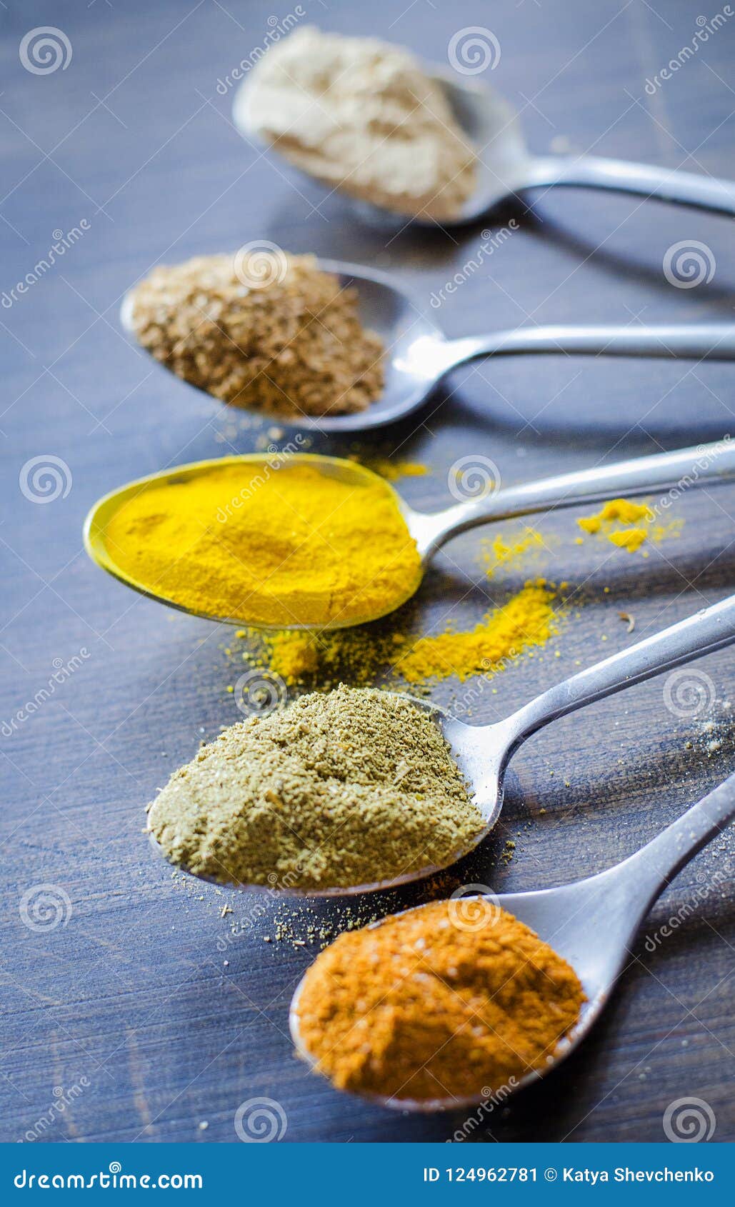 Set of Different Spices and Spices Stock Image - Image of background ...