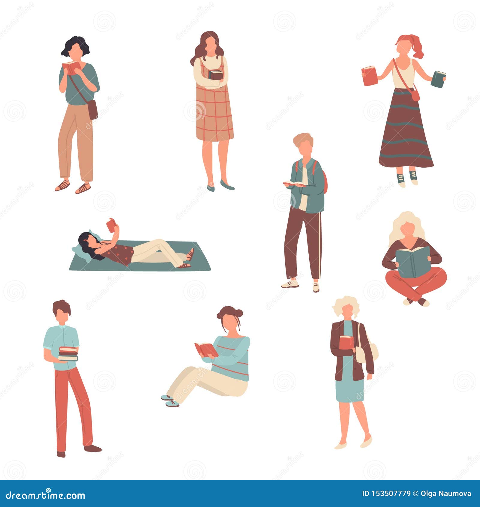 Students Or People Standing Together Vector Illustration Sketch Doodle ...