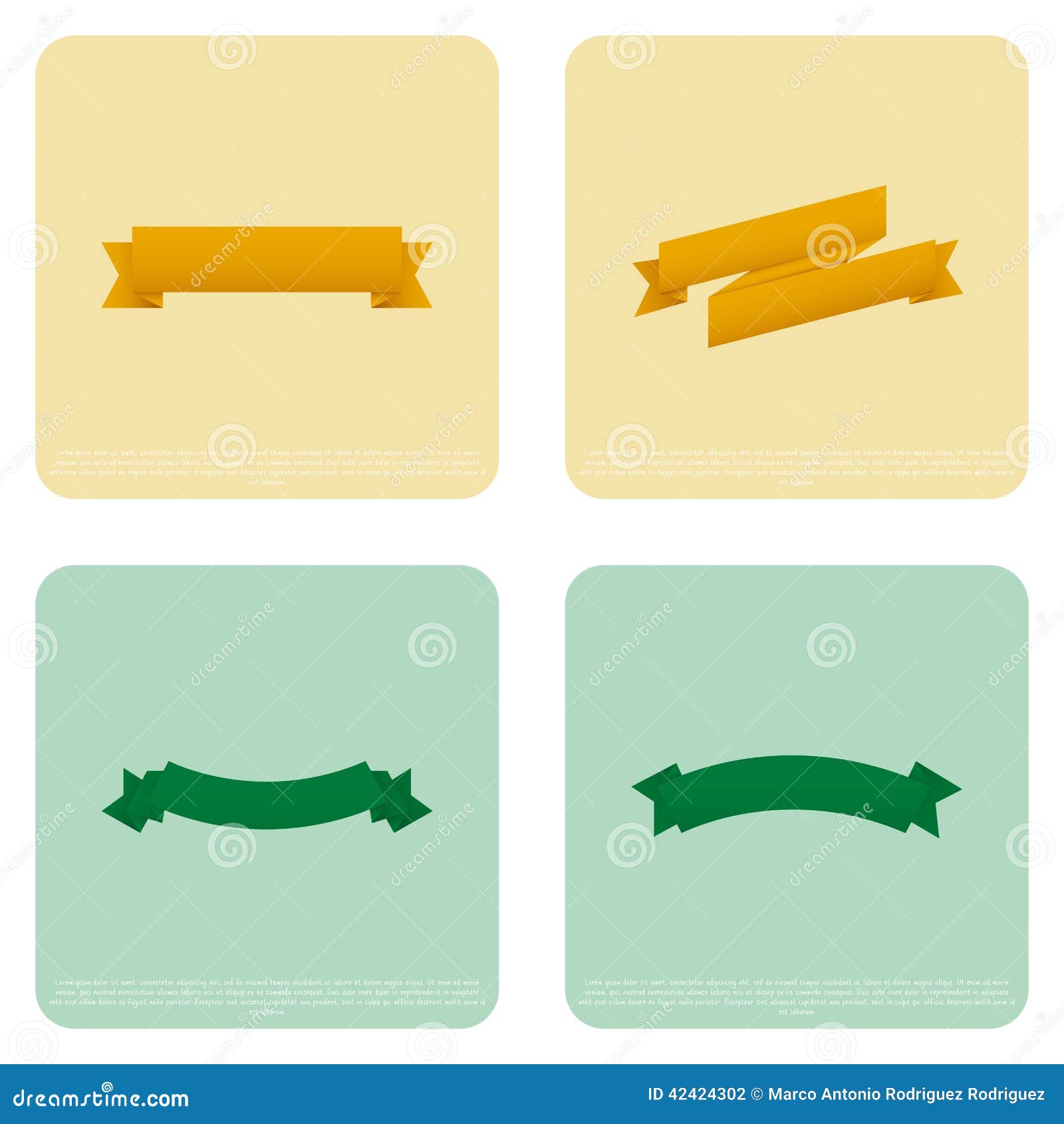 Set of Different Stylish Ribbons Isolated on Color Background Stock ...