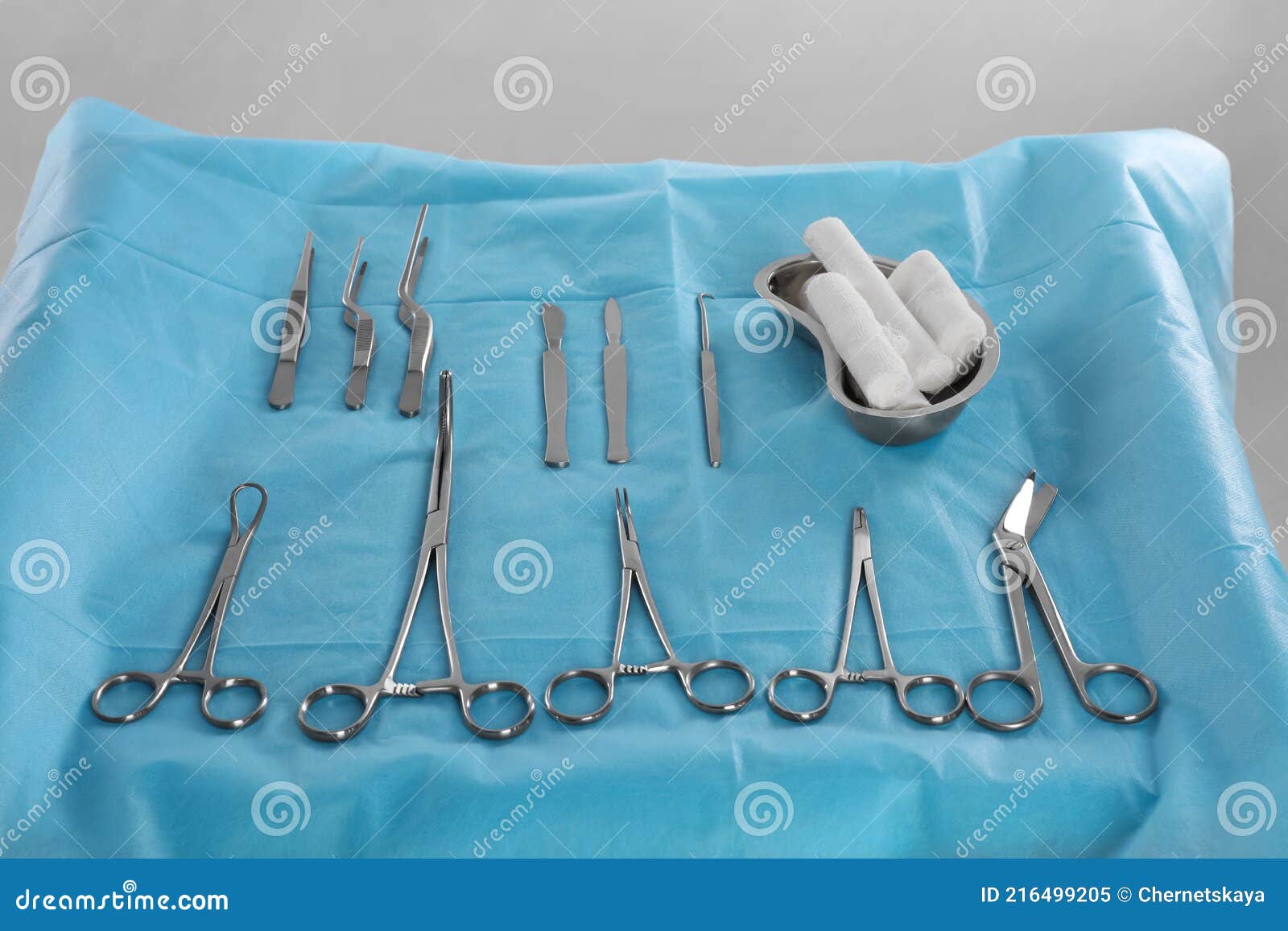 Set of Different Surgical Instruments on Table Stock Image - Image of ...