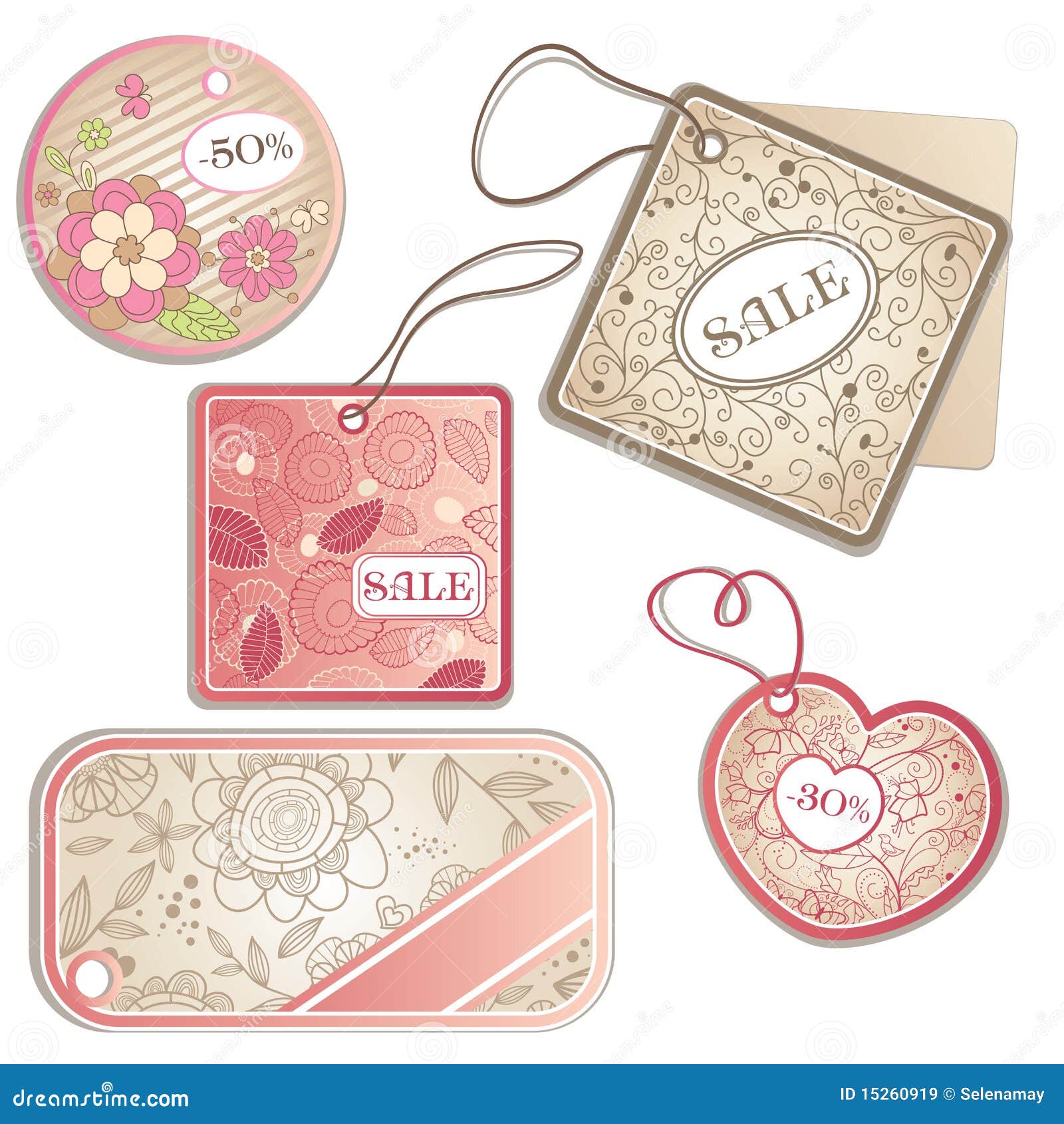 Set of different tags stock vector. Illustration of canvas - 15260919