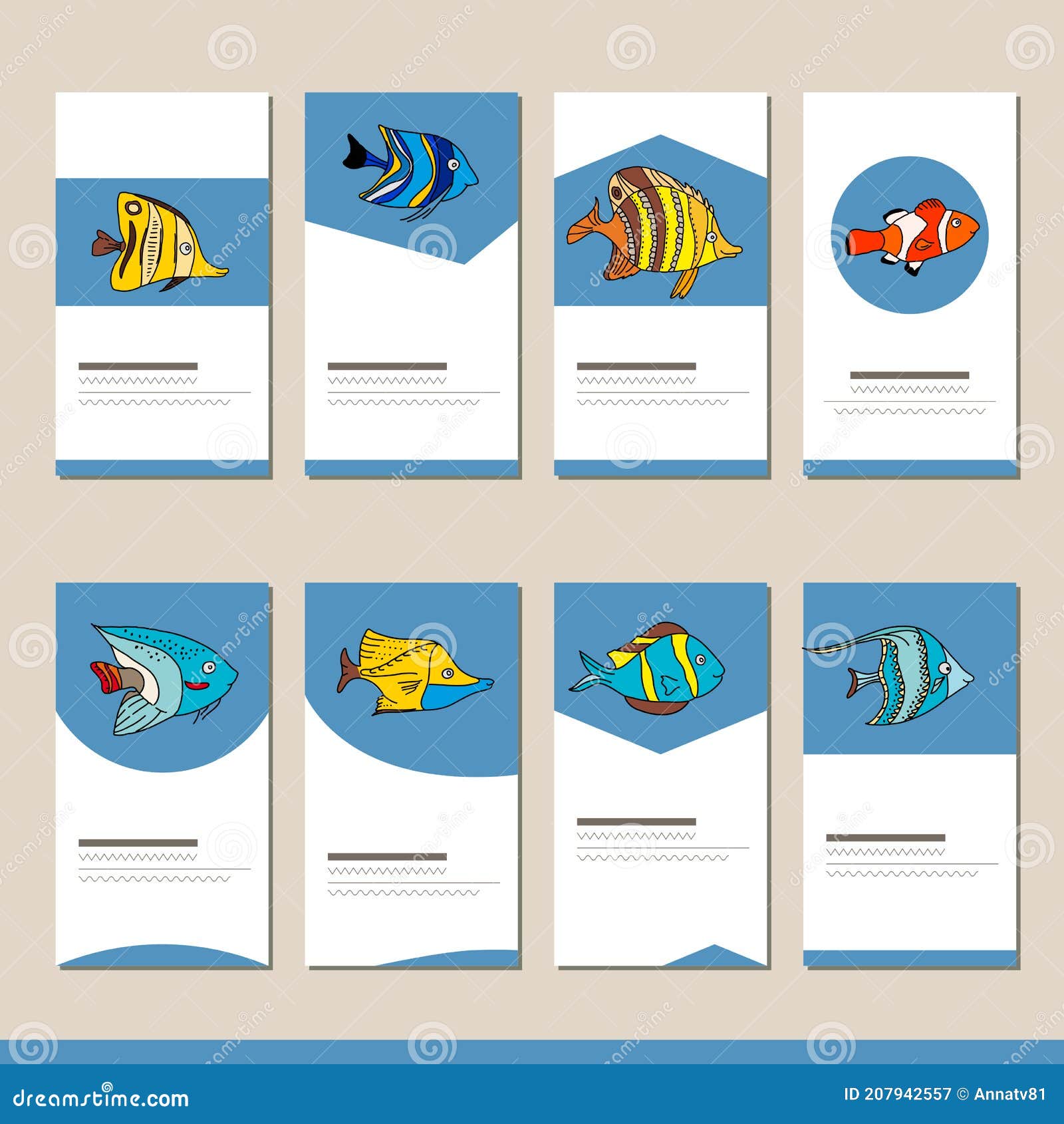Set with Different Templates. Cards for Your Design Stock Illustration ...