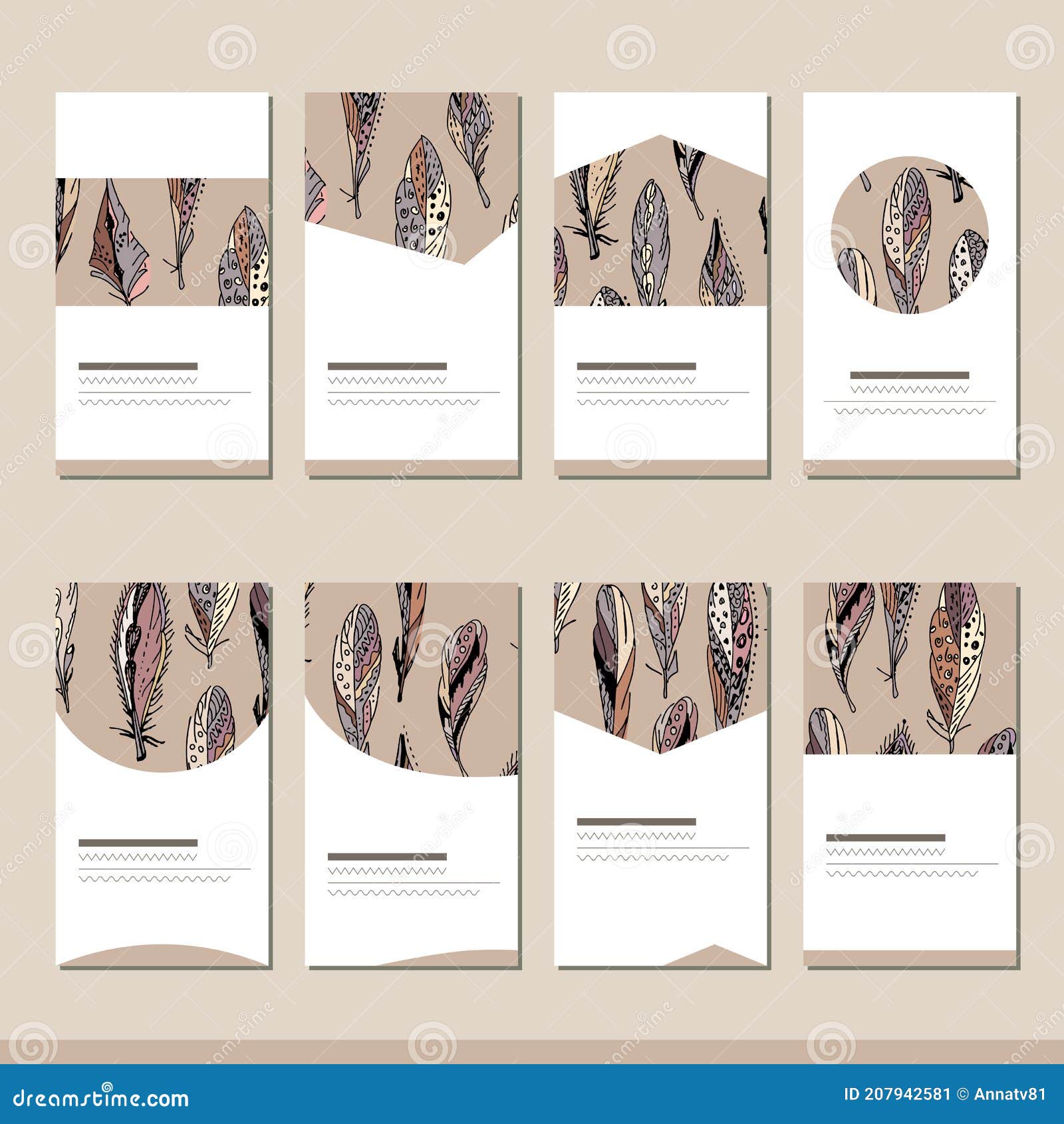 Set with Different Templates. Cards for Your Design Stock Illustration ...
