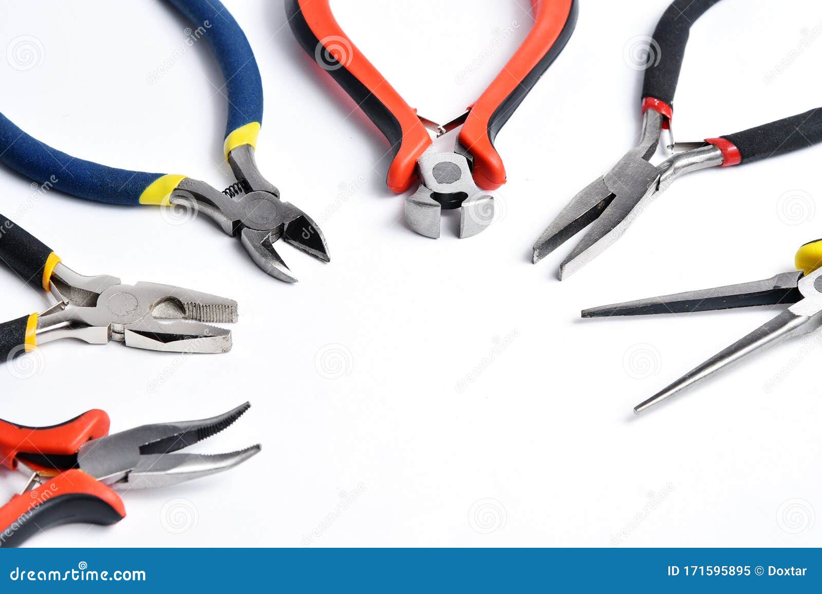 Set of Pliers and Wire Cutters Stock Image - Image of toolbox ...