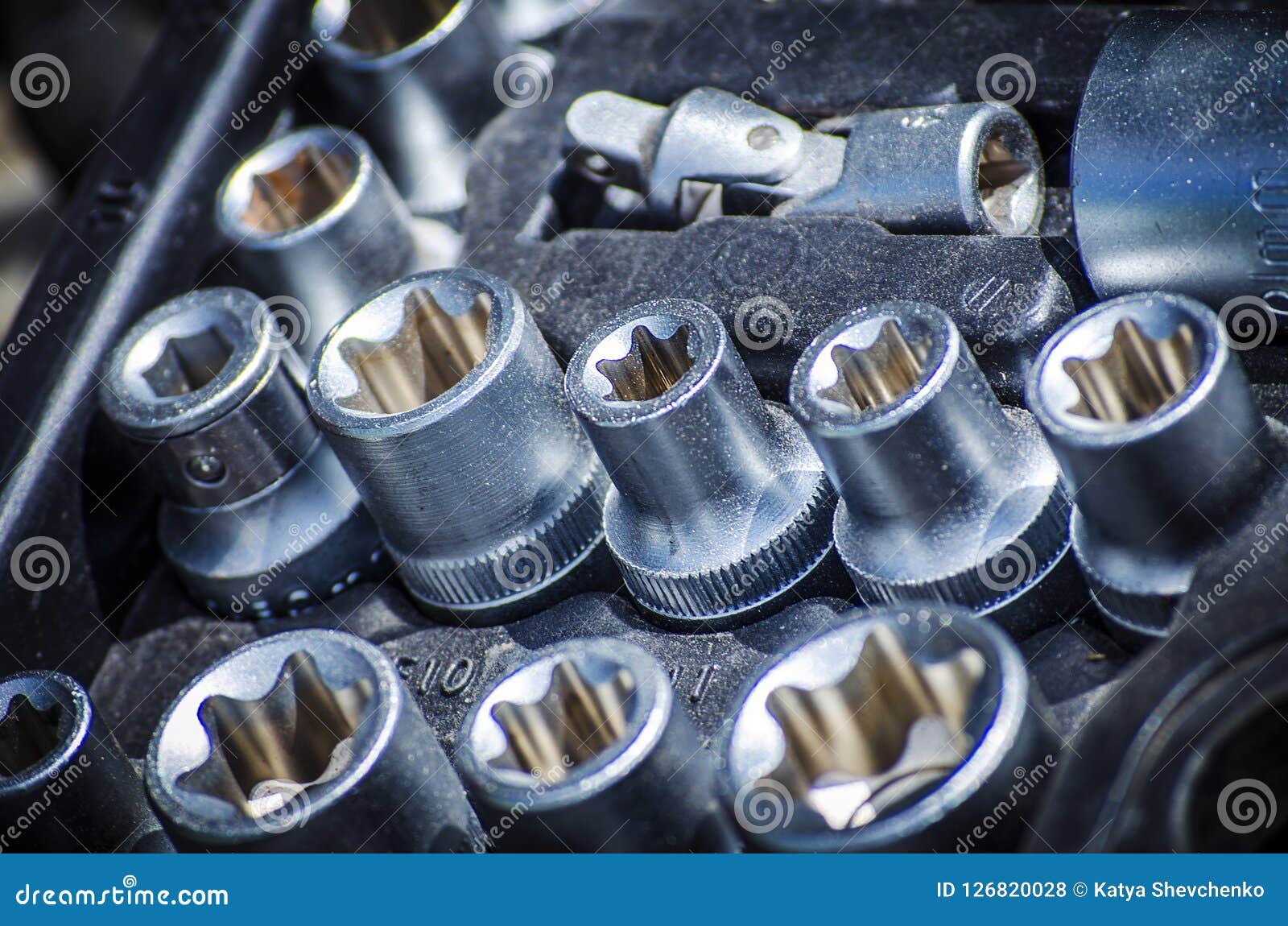 Electromechanics tool kit stock photo. Image of construction - 126820028