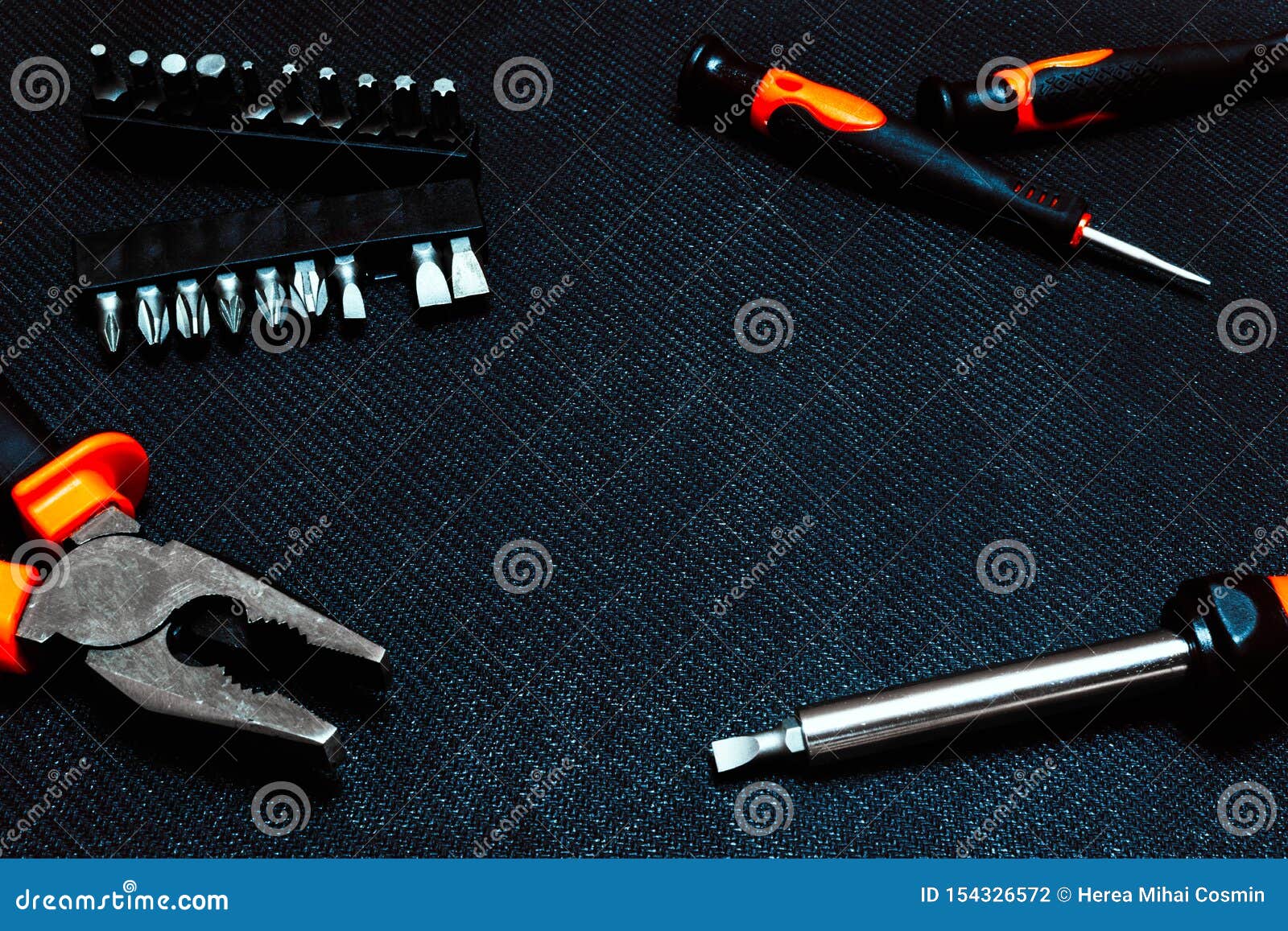 Set of Different Tools for Work Stock Photo - Image of equipment ...