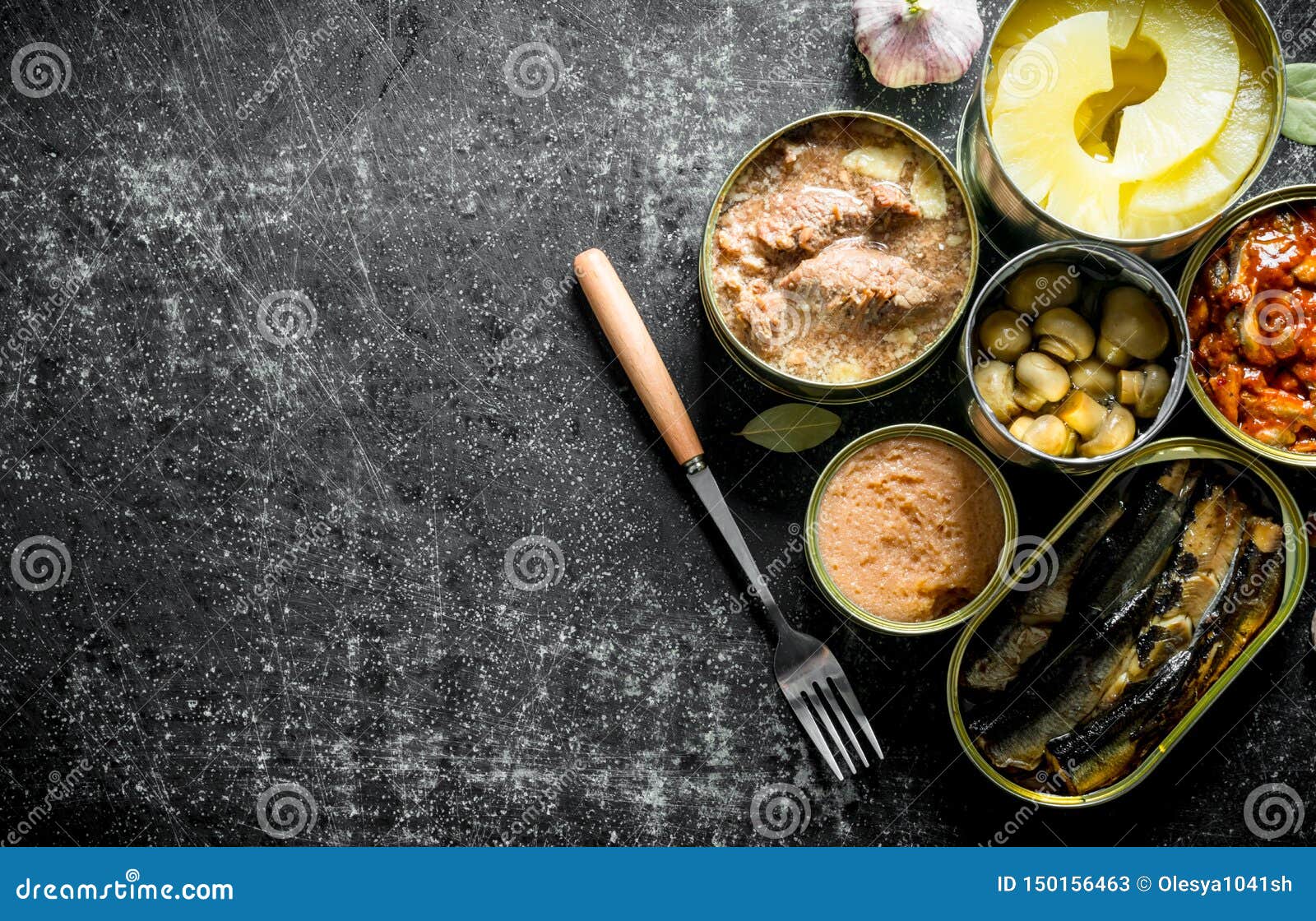 Set of Different Types of Cans of Canned Food Stock Image - Image of ...