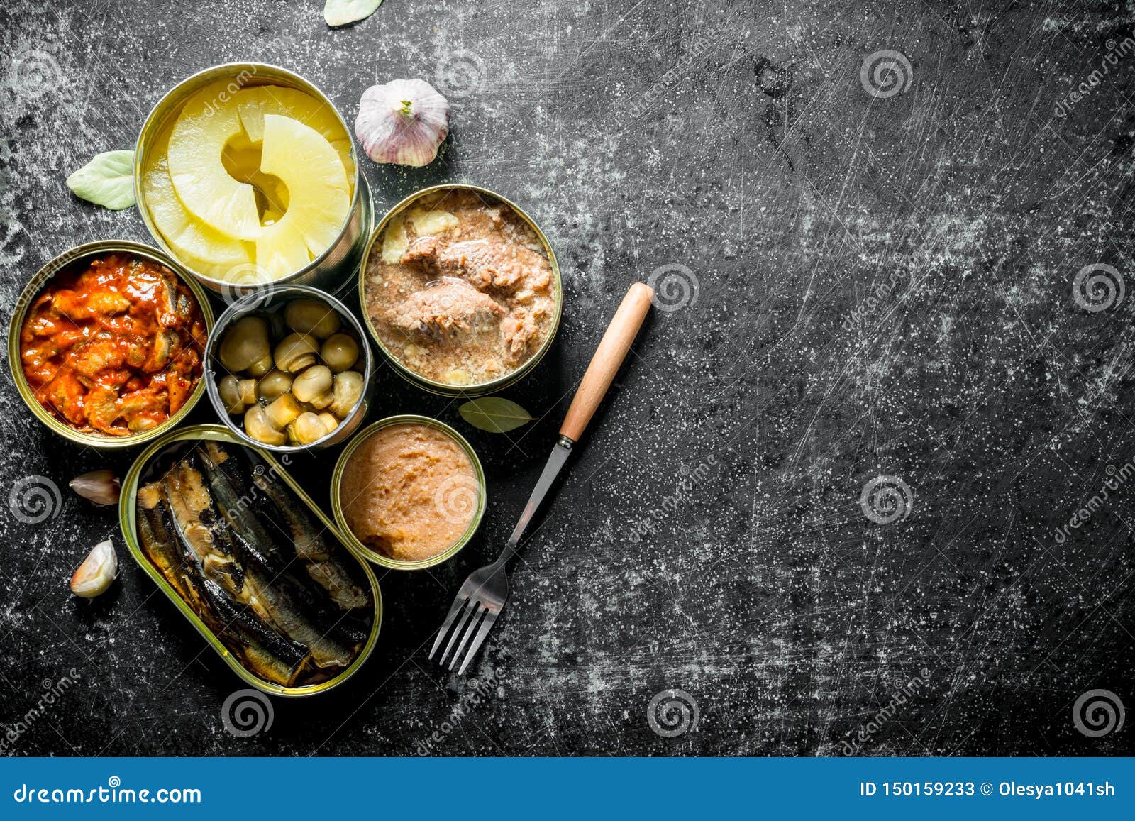 Set of Different Types of Cans of Canned Food Stock Image - Image of ...