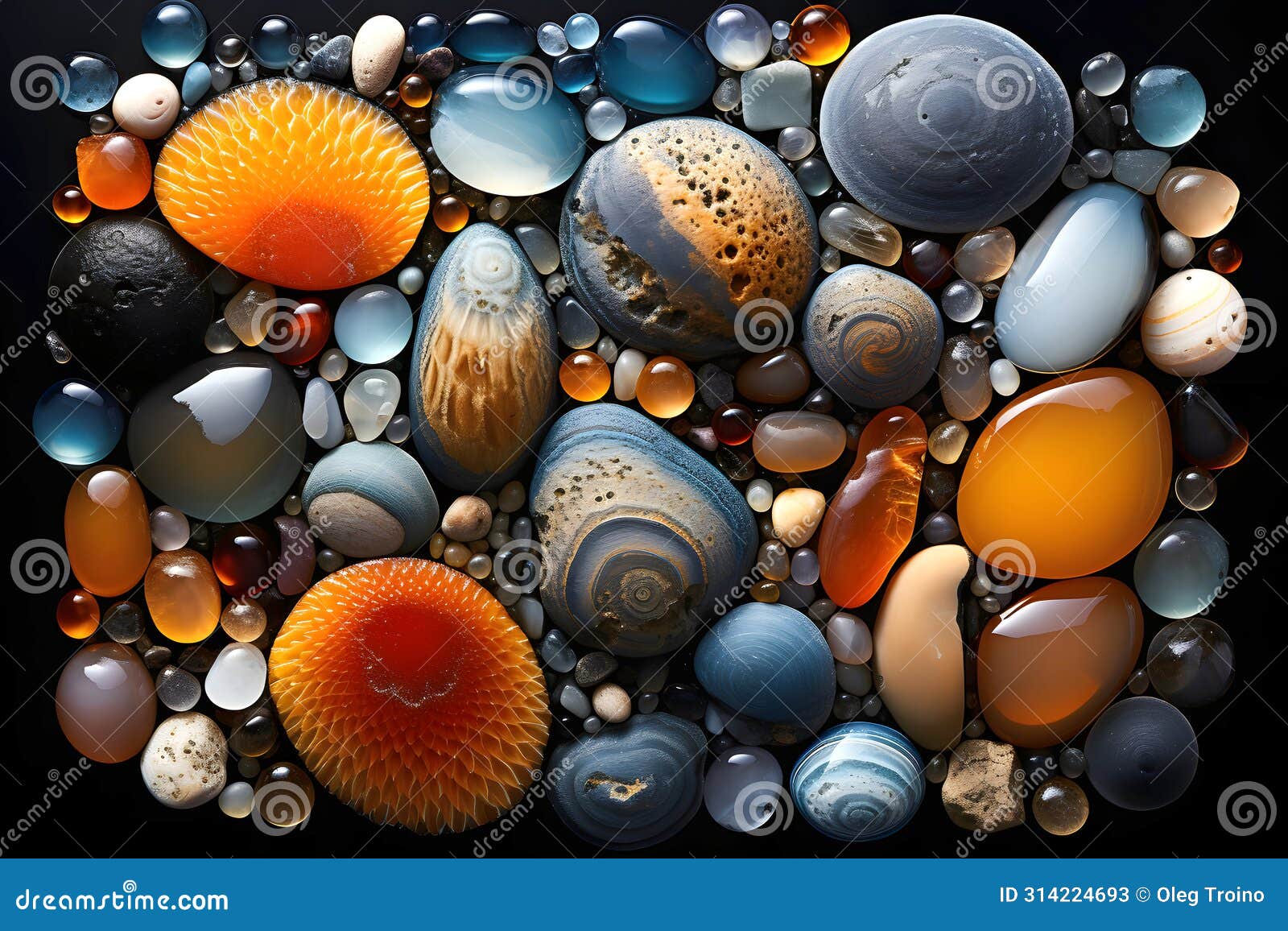 Set of Different Types of Colored Gemstones. Geology and Minerals Stock ...