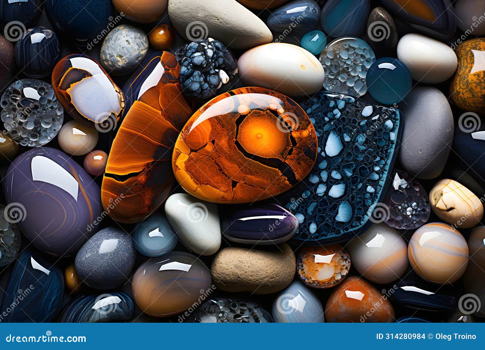 Set of Different Types of Colored Gemstones. Geology and Minerals Stock ...