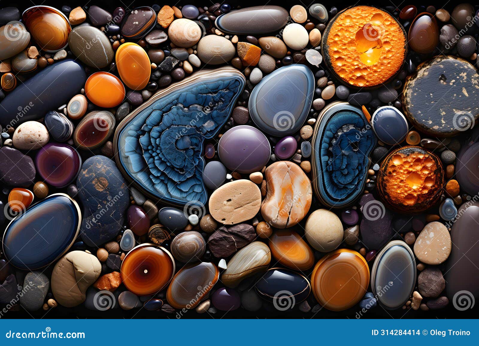 Set of Different Types of Colored Gemstones. Geology and Minerals Stock ...