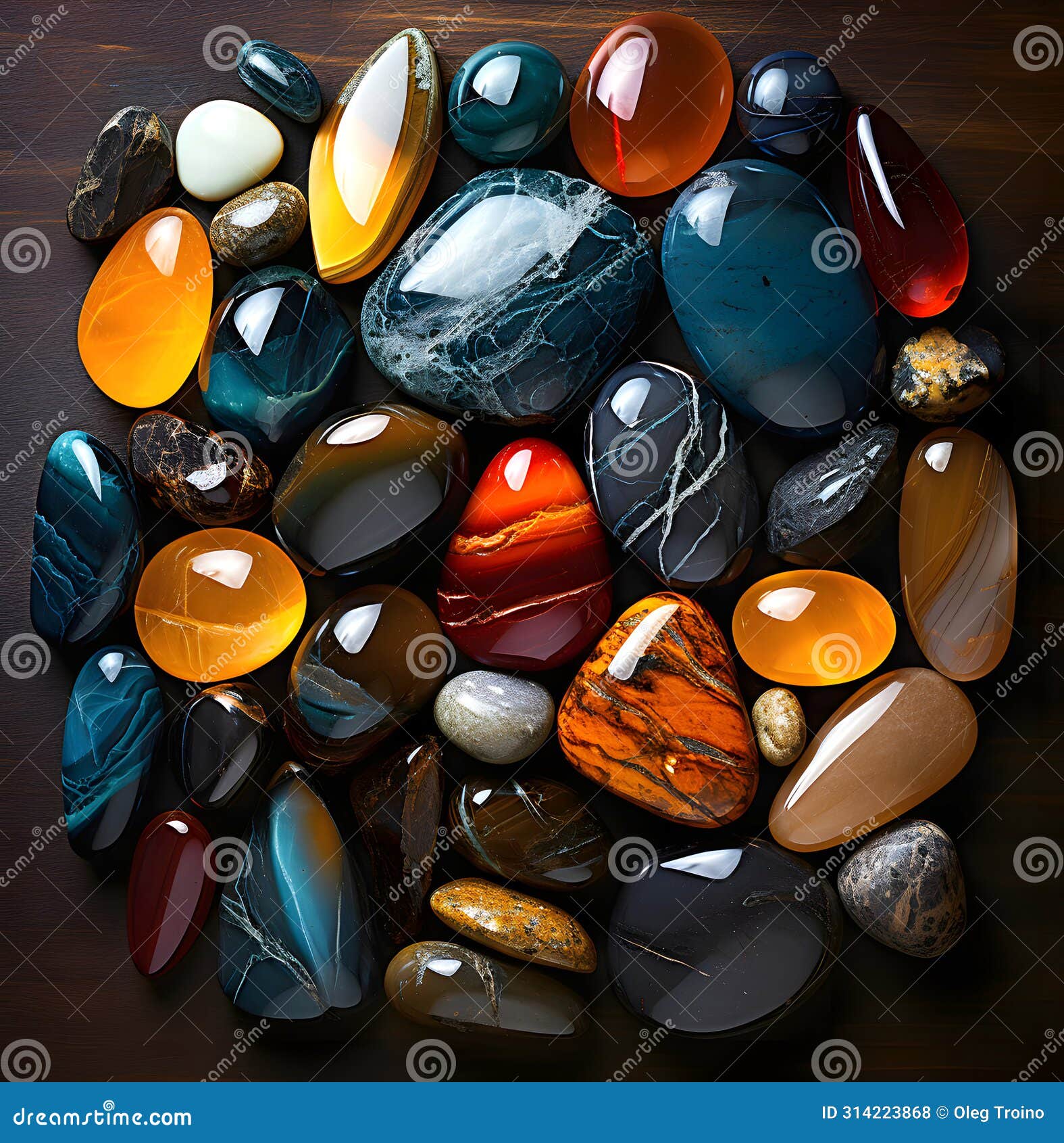 Set of Different Types of Colored Gemstones. Geology and Minerals Stock ...