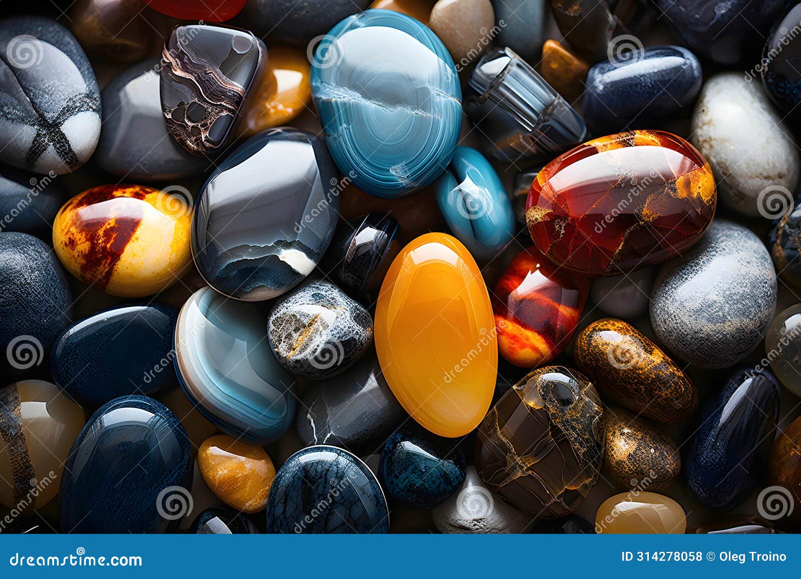 Set of Different Types of Colored Gemstones. Geology and Minerals Stock ...