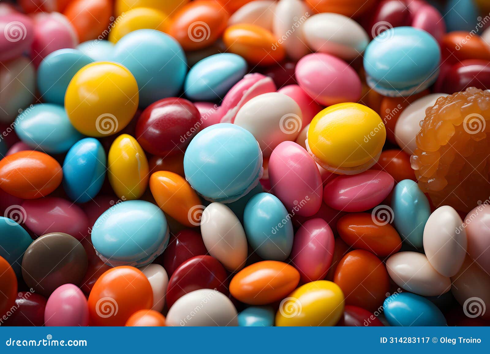 Set of Different Types of Colored Sweet Candies in the Form of Sea ...