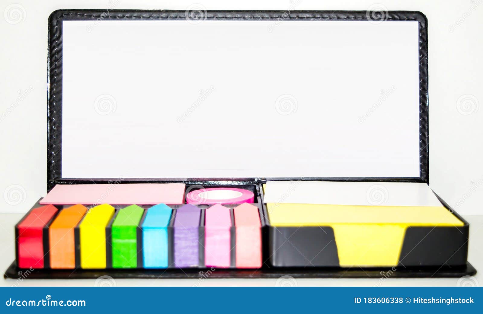 Set of Different Types of Colorful Sticky Note Isolated on White ...