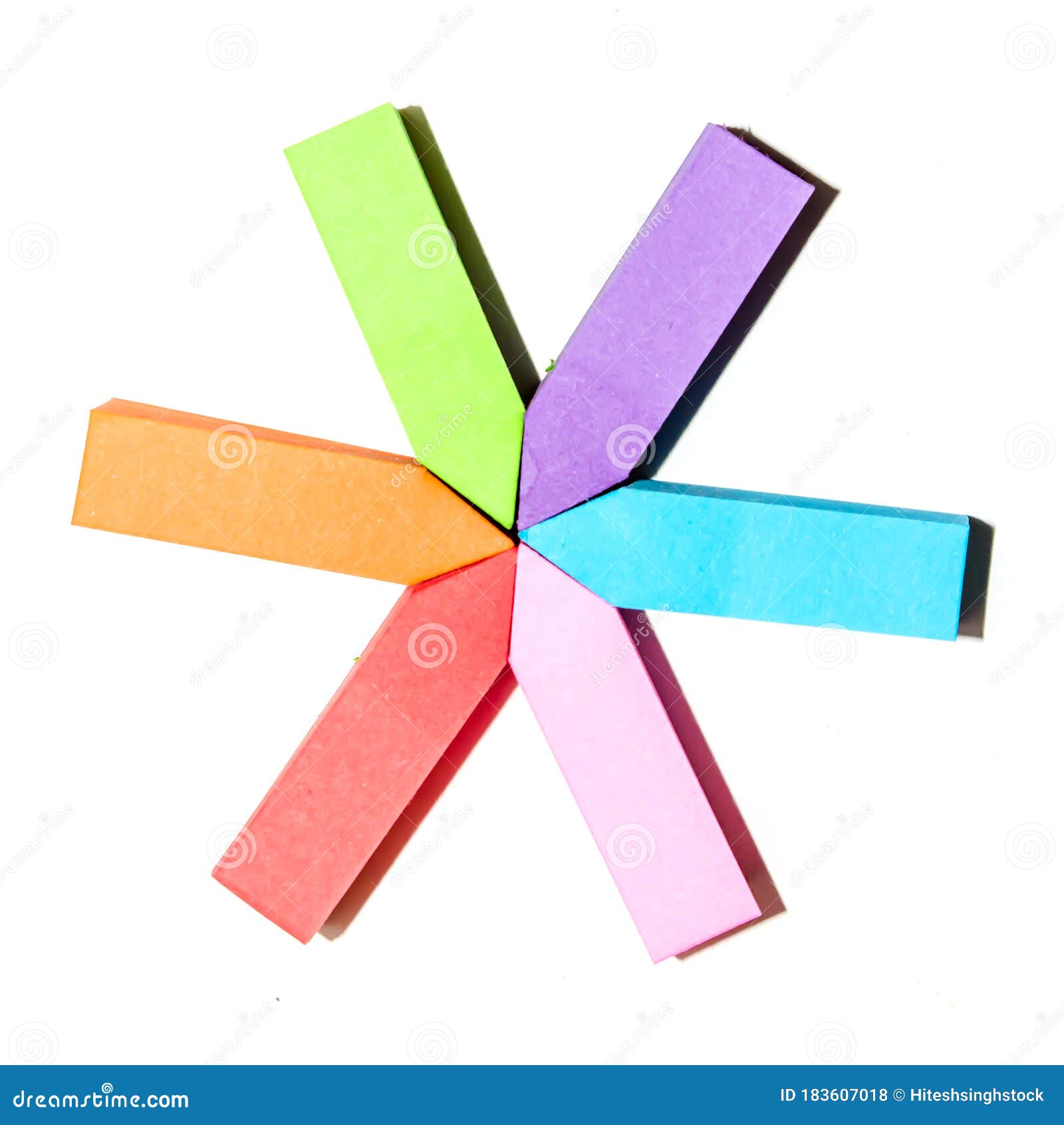 Set of Different Types of Colorful Sticky Note Isolated on White ...
