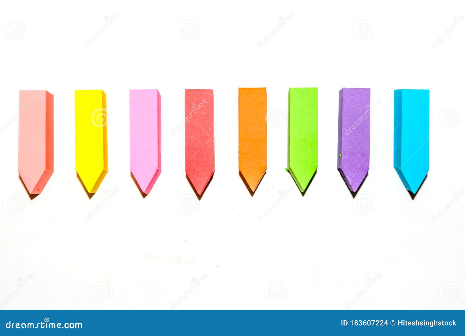 Set of Different Types of Colorful Sticky Note Isolated on White ...
