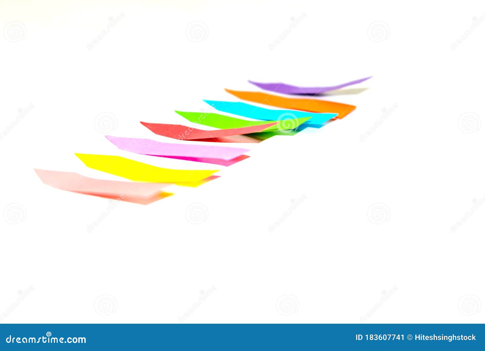 Set of Different Types of Colorful Sticky Note Isolated on White ...