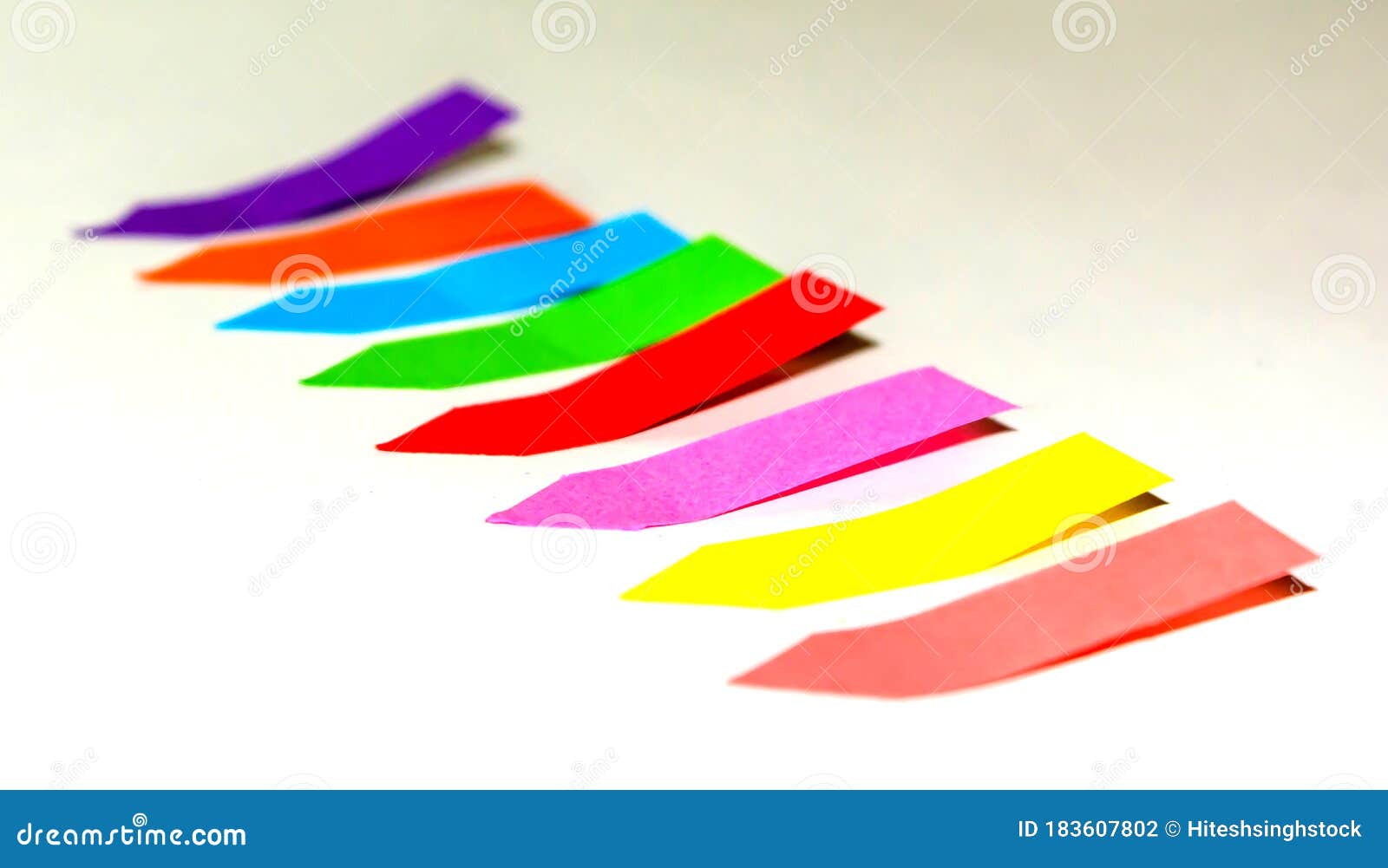 Set of Different Types of Colorful Sticky Note Isolated on White ...