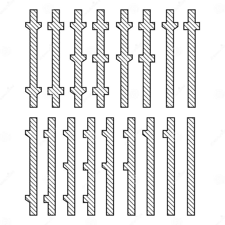 Set of Different Types of Column. Stock Vector - Illustration of ...